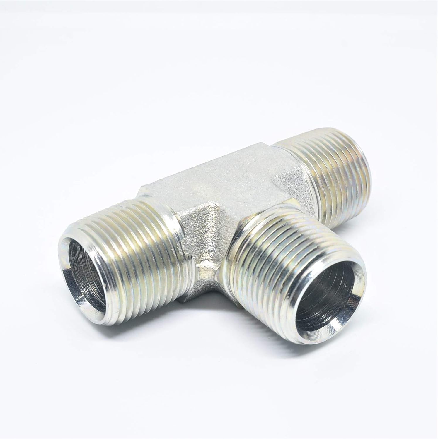 Amazon.com: T 3 Sided Way Tee Steel Pipe Fitting 3/4" NPT Male MPT MIP ...