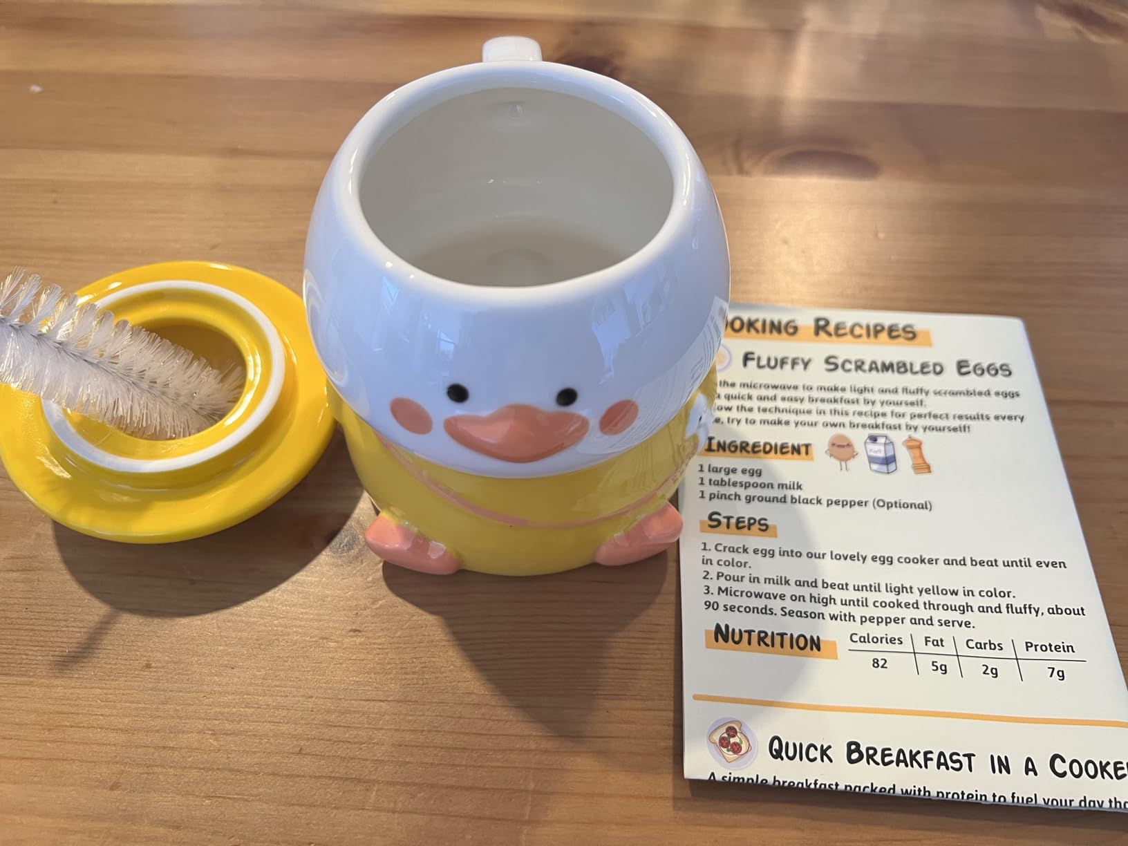 Amazon.com: Garybank Cute Ceramic Microwave Egg Cooker, Egg Poacher for ...