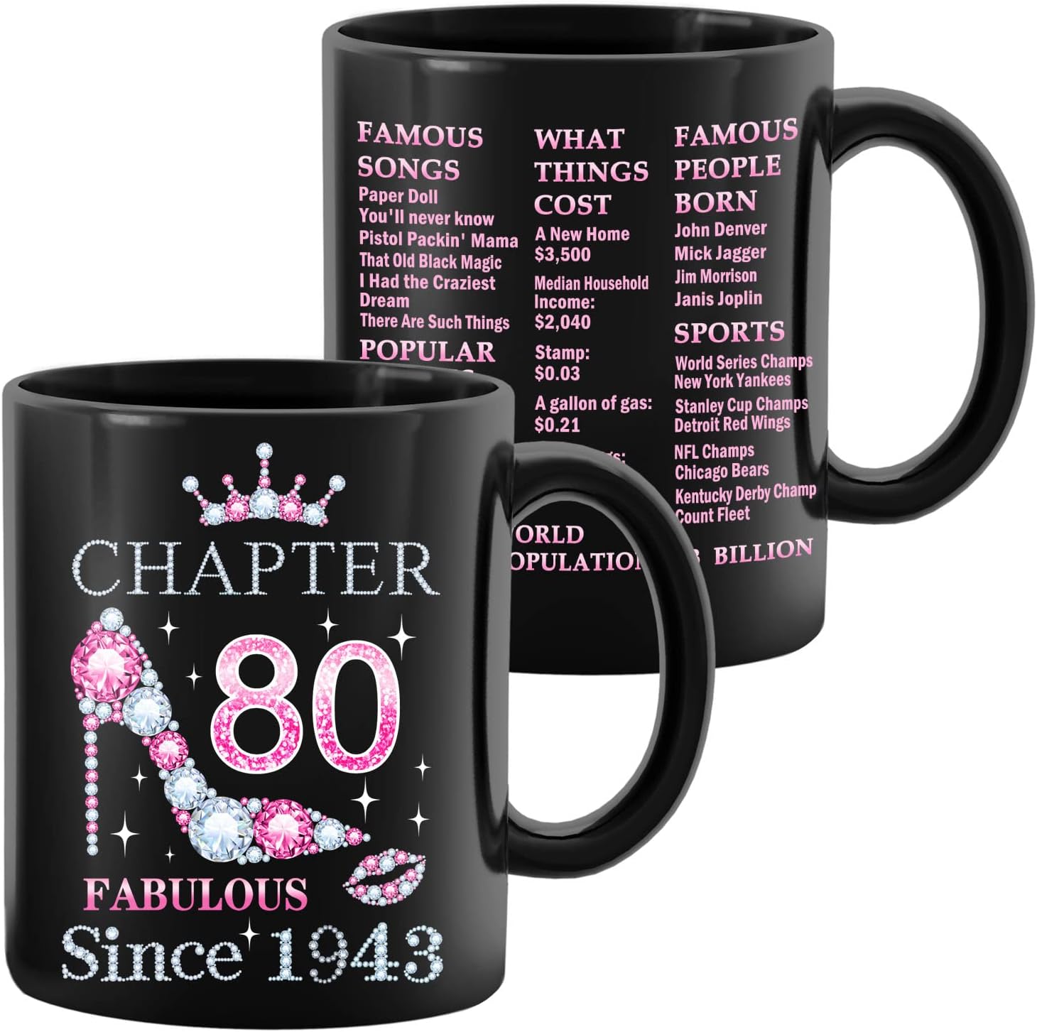 Amazon.com | DEOTEDI 80th Birthday Gifts For Women, 80th Birthday Mug ...