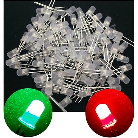 Amazon.com: 100PCS 5mm Dual Bi Color Polar Changing Red/Green Led ...
