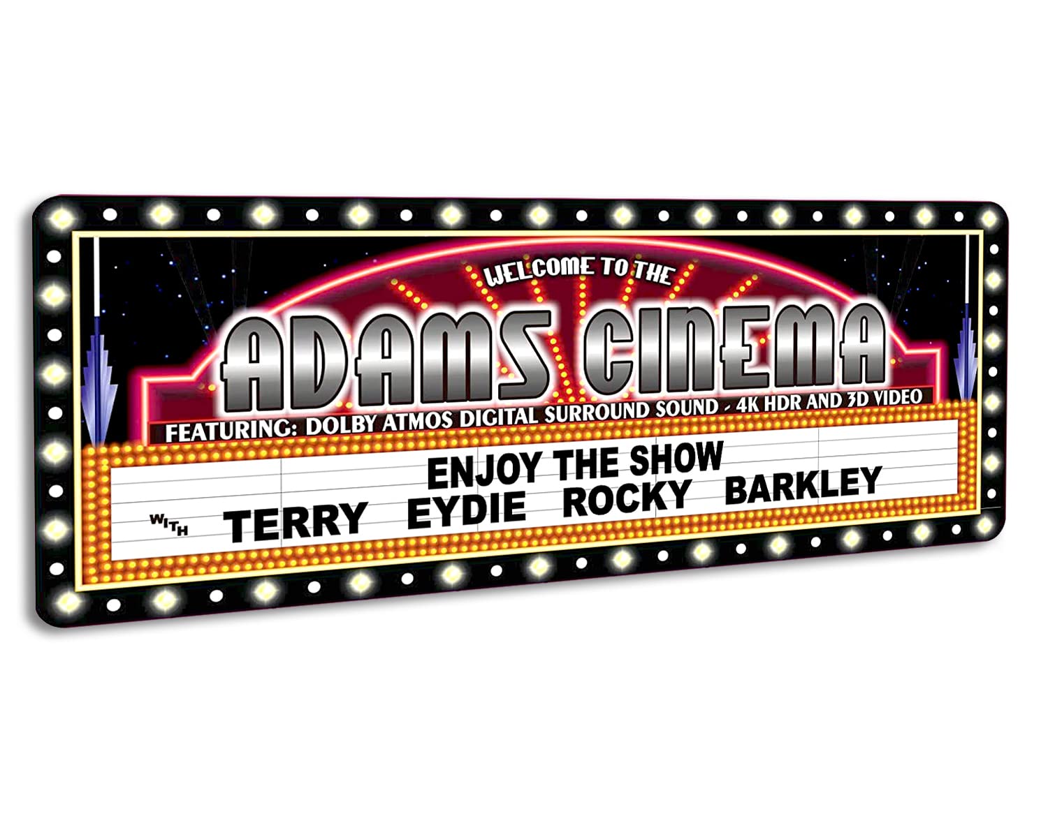 Amazon.com: Fun Sign Factory Customized Home Cinema Marquee Sign ...