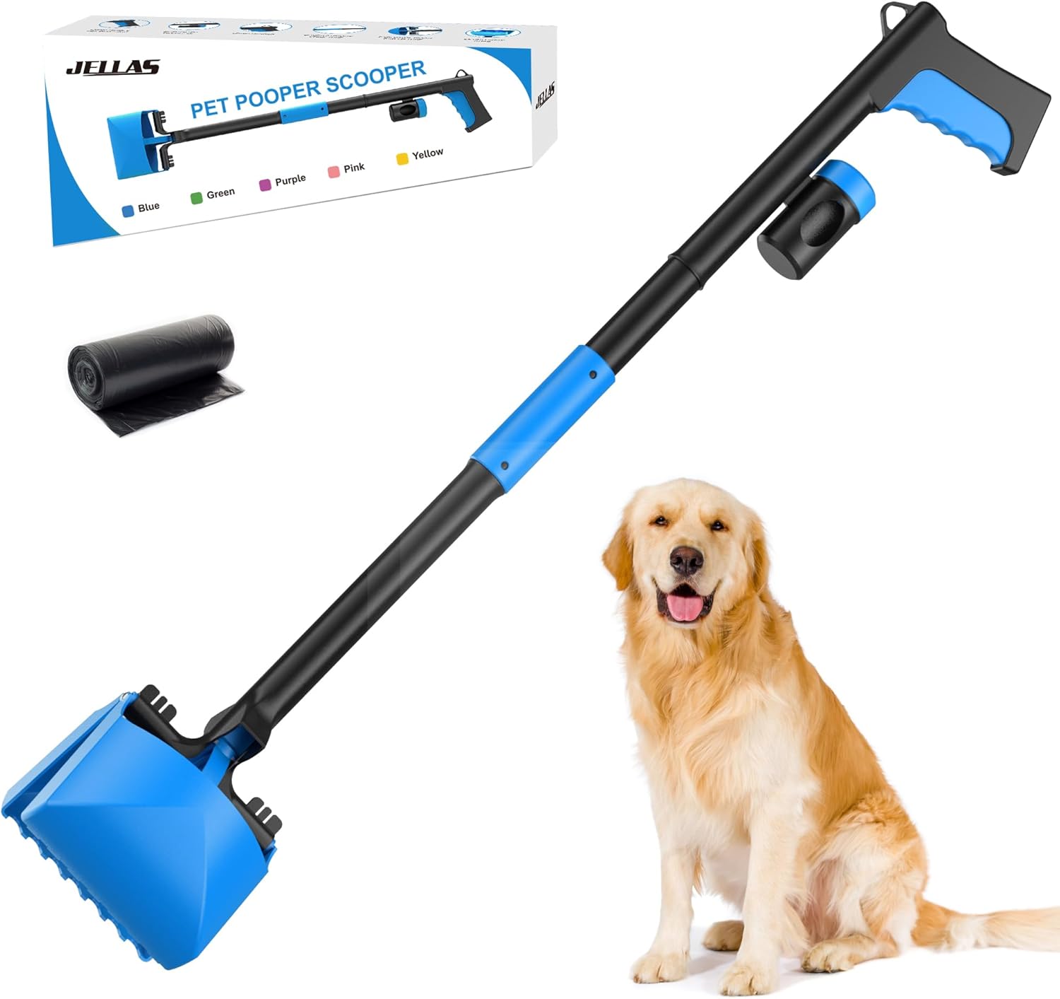 Amazon.com : JELLAS 32" Pooper Scooper for Dogs and Cats - Portable Dog ...