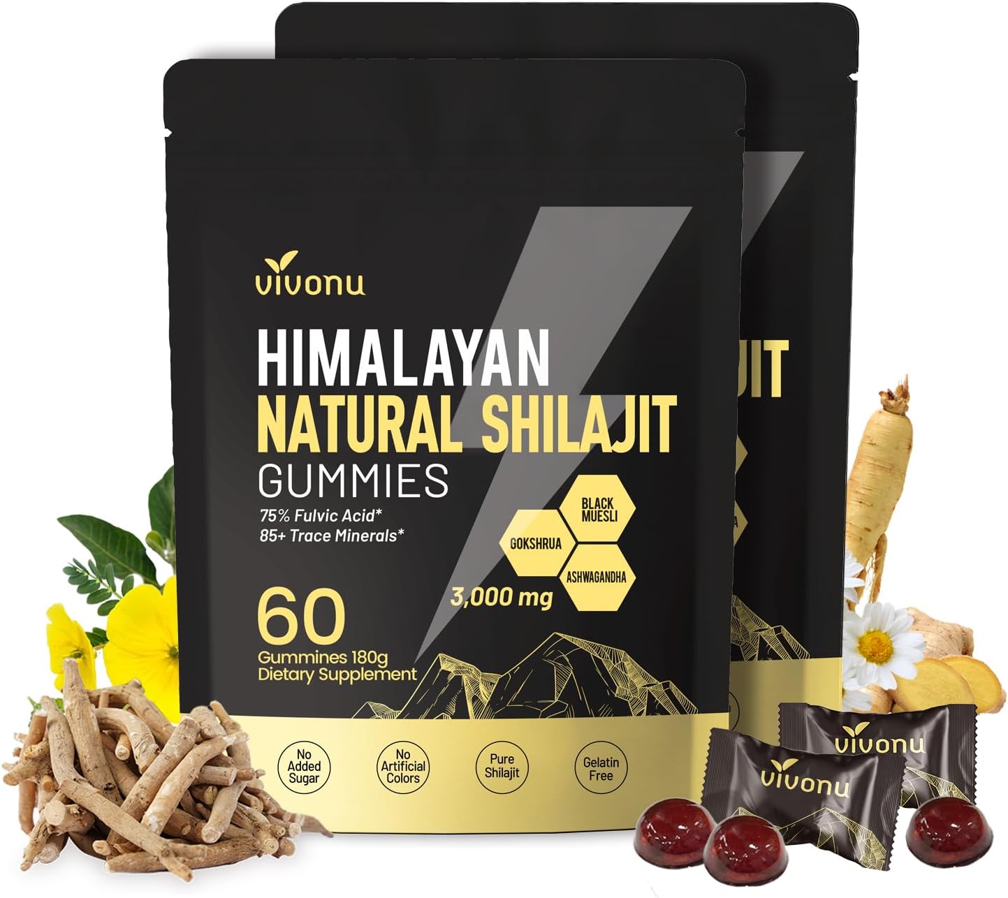 Amazon.com: VivoNu Shilajit Gummies, Shilajit micronutrient Supplement ...