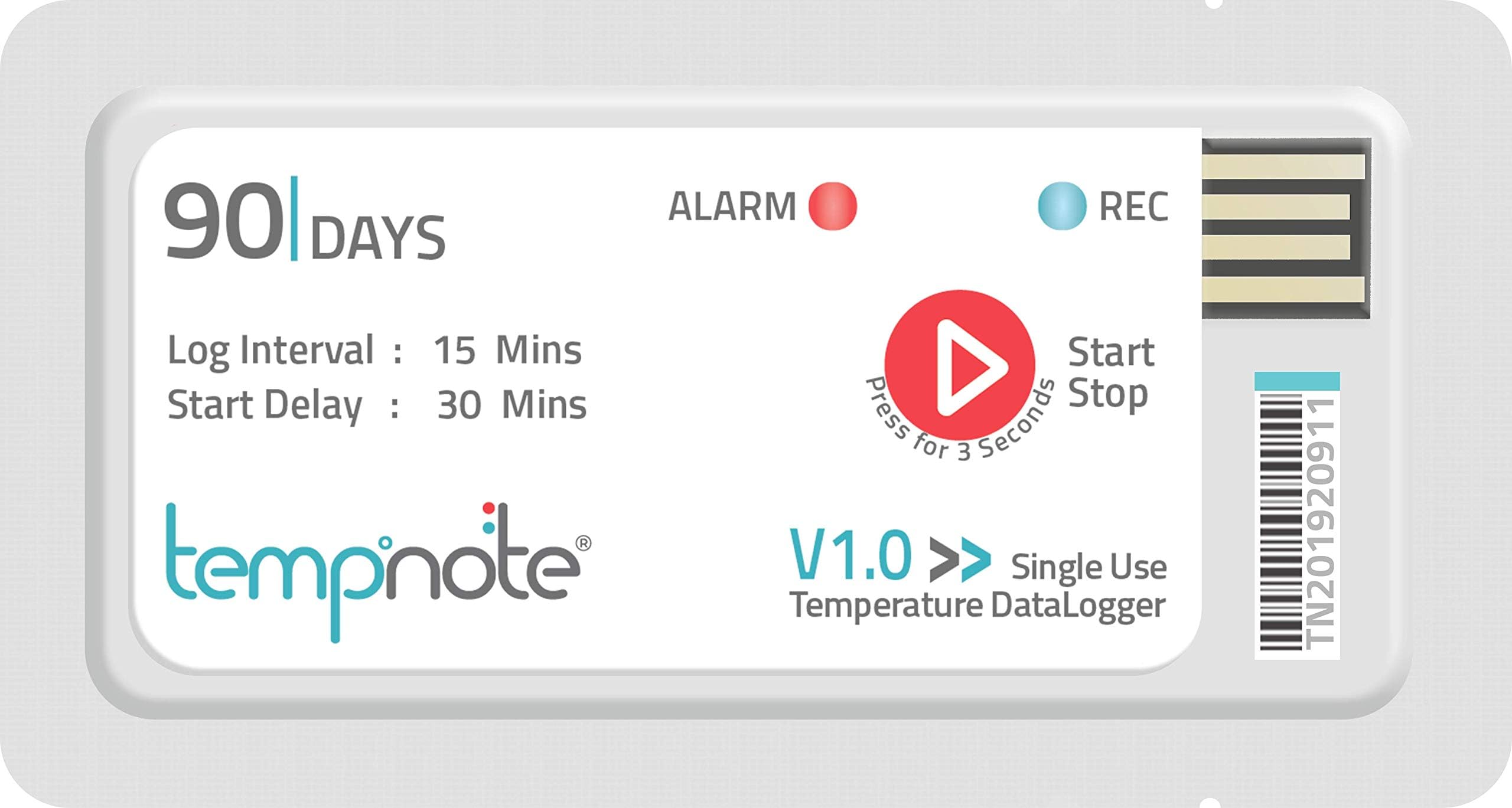 Tempnote V1.0 Single Use Temperature Data Loggers for Cold Chain ...