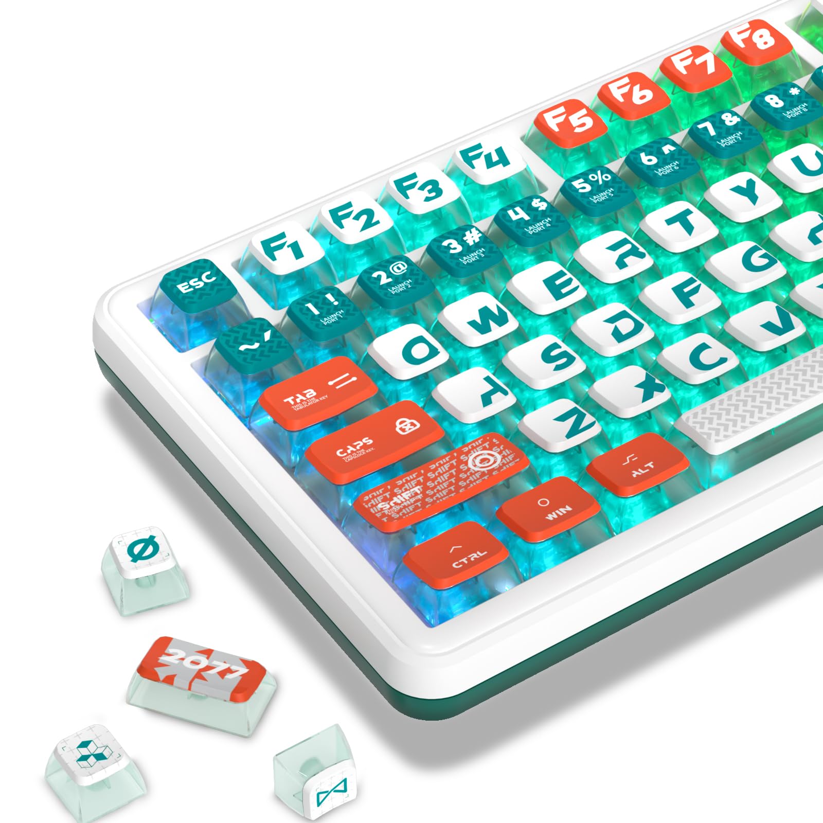 Amazon.com: Uciefy Pudding Keycaps, PBT Keycaps with Translucent Layer ...