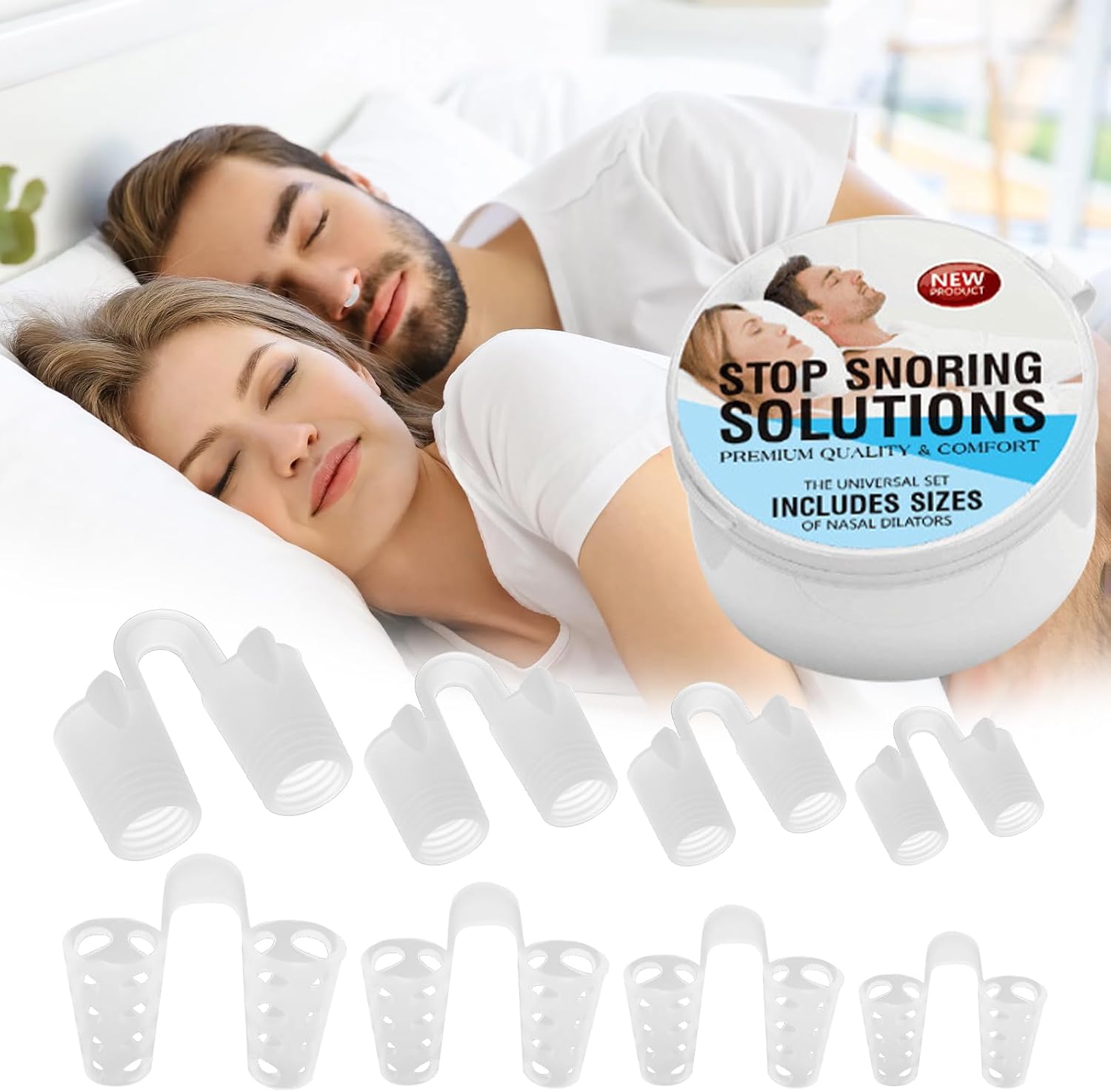 8 Stück Schnarchstopper, Gegen Schnarchen Nasenspreizer, Anti Schnarch ...