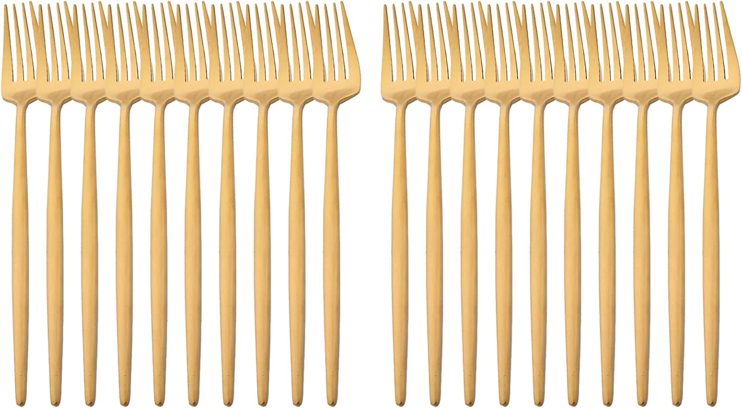 Amazon.com | Gugrida Gold Dessert Fork Salad Forks Medium Forks, Round ...