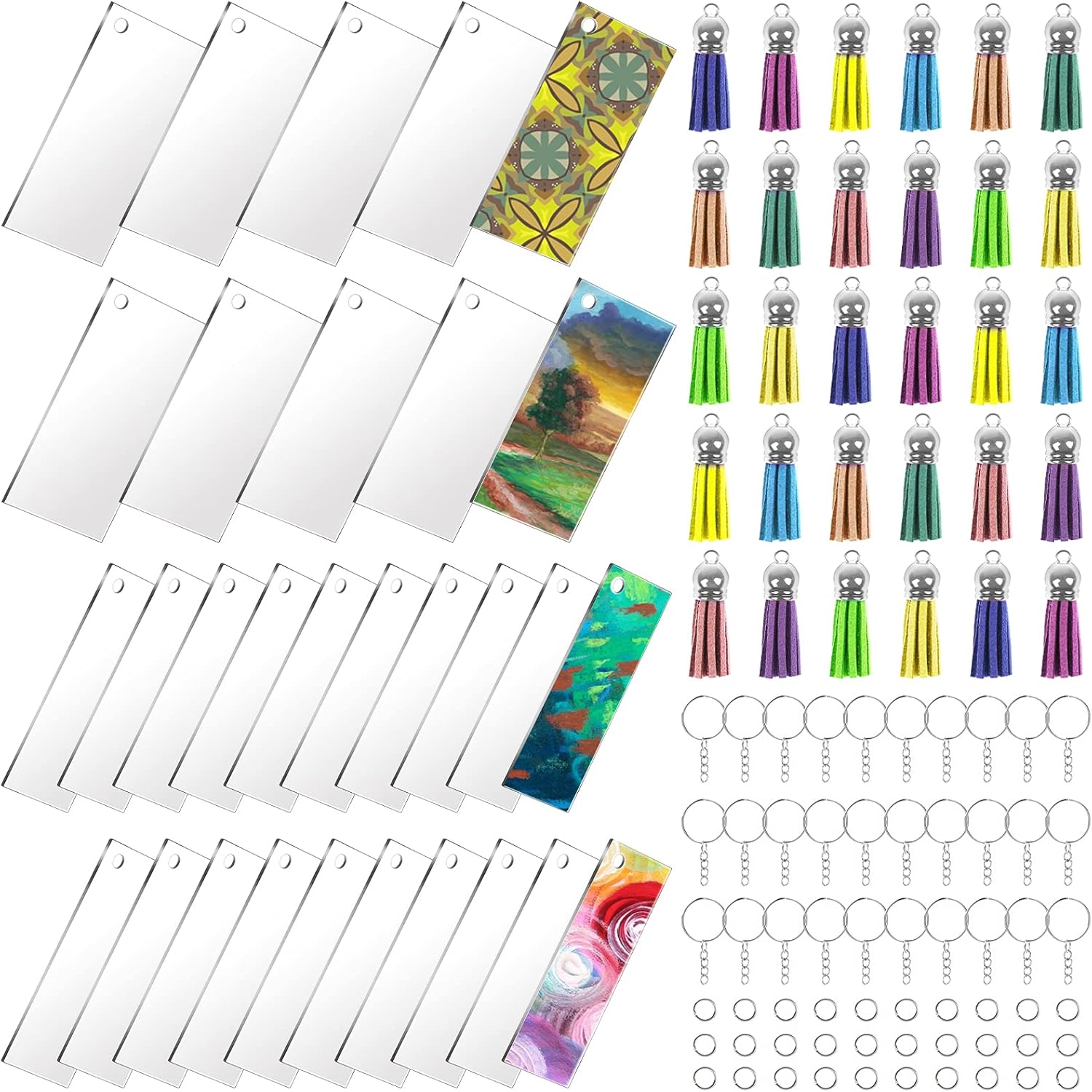 120Pcs Sublimation Blanks Keychains Bulk, Includes 30Pcs Heat Transfer ...