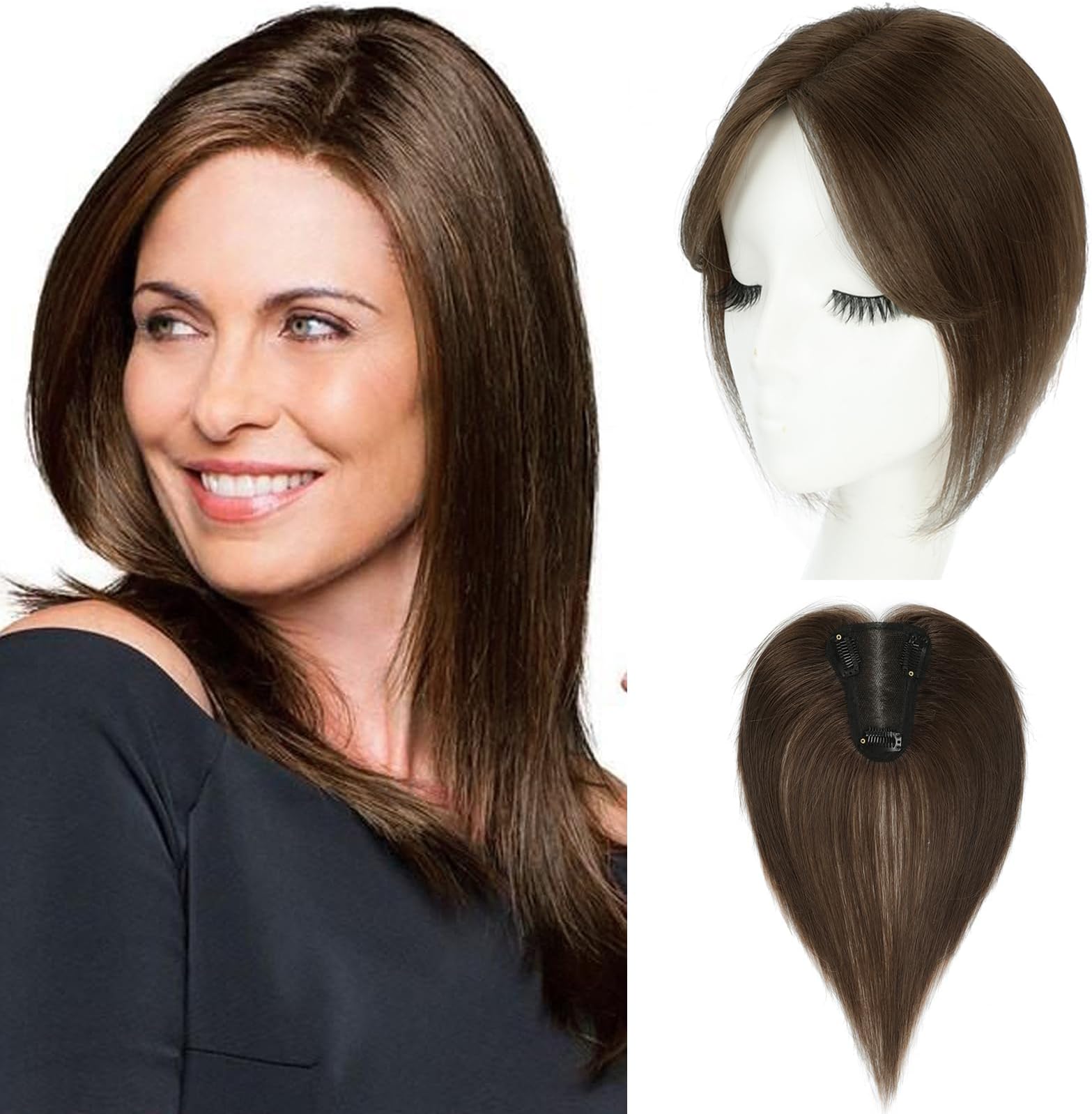 Amazon.com : VASILIA Hair Toppers for Women with Thinning Hair Short ...