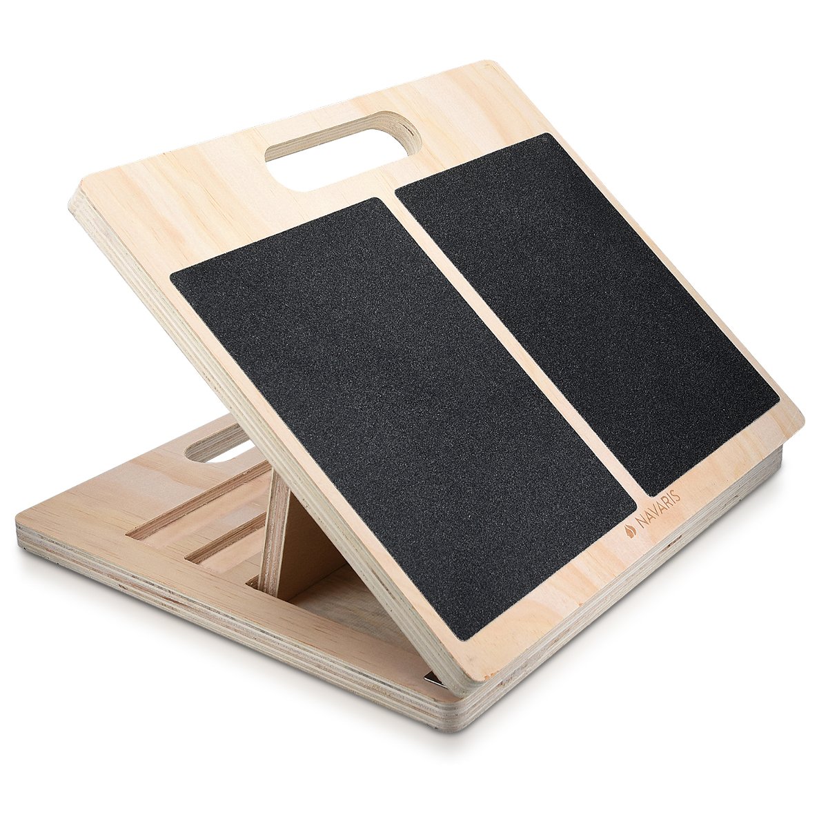 Buy Navaris Wooden Slant Board - Adjustable Calf & Ankle Stretcher for ...