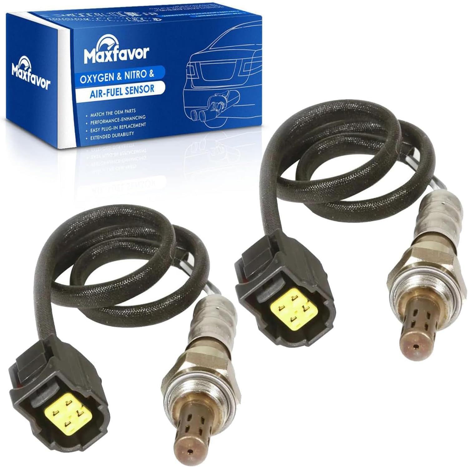 Amazon.com: Maxfavor 1Pc Upstream and 1Pc Downstream Oxygen O2 Sensor ...