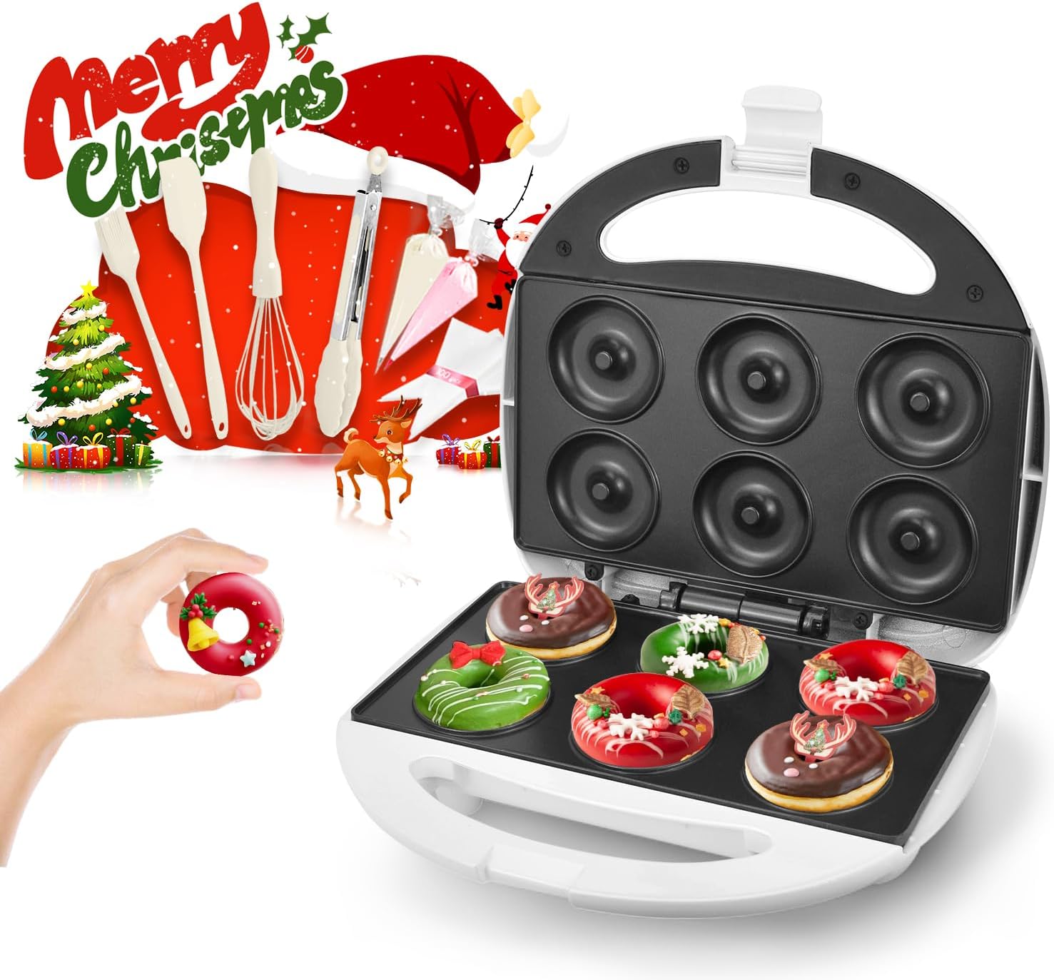 Amazon.com: Brentwood Mini Donut Maker Machine, Non-Stick, Pink: Home ...