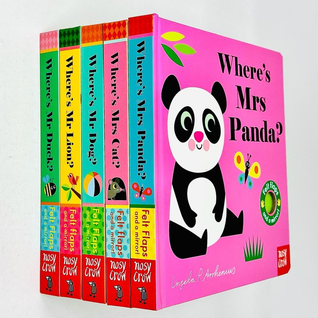 Felt Flaps and a Mirror Where's Series 5 Books Collection Set by Ingela ...