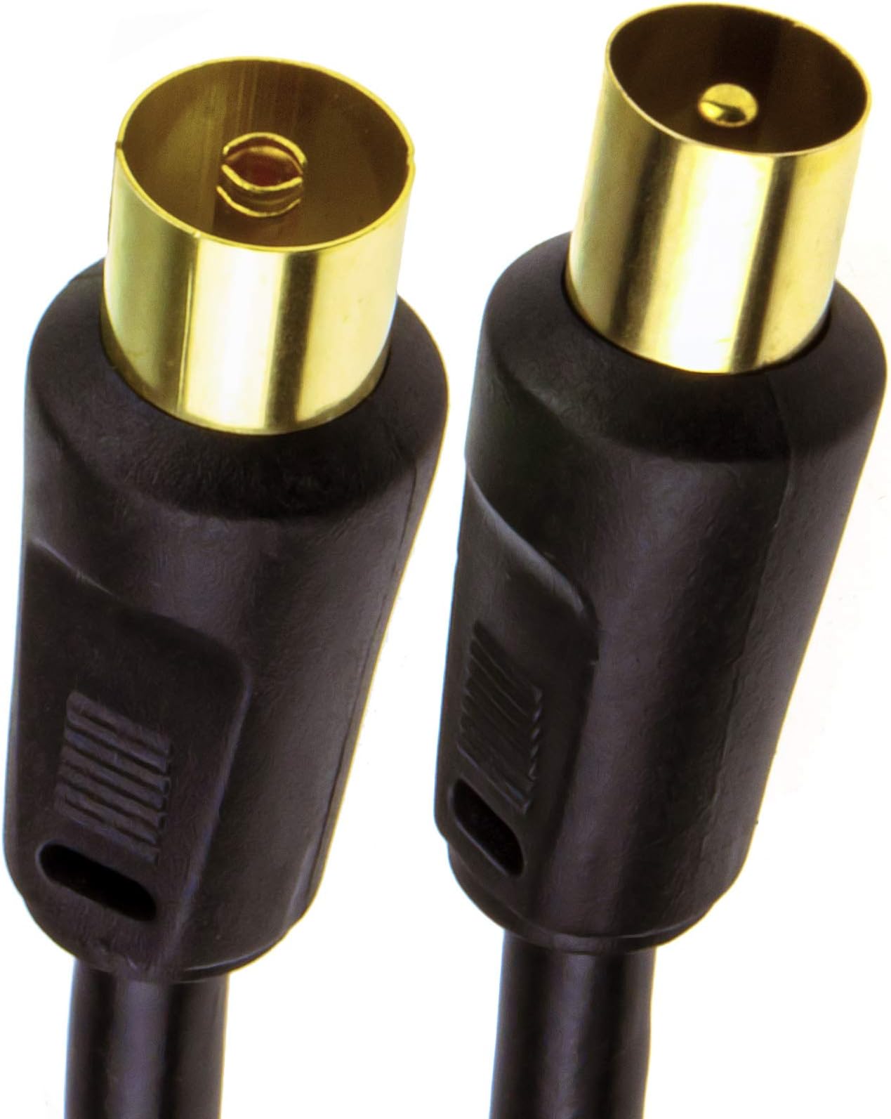 kenable RF TV Freeview Plug to Plug Black Aerial Lead Cable Coupler 0 ...