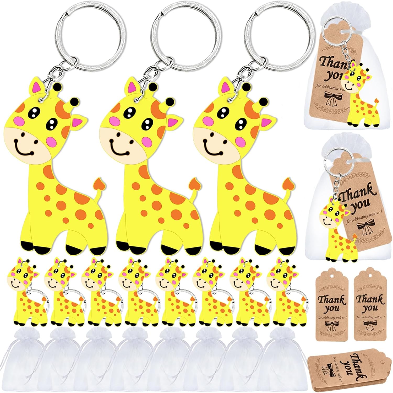 Amazon.com: Elecrainbow 60 Pack Giraffe Party Favors Include 20 Giraffe ...