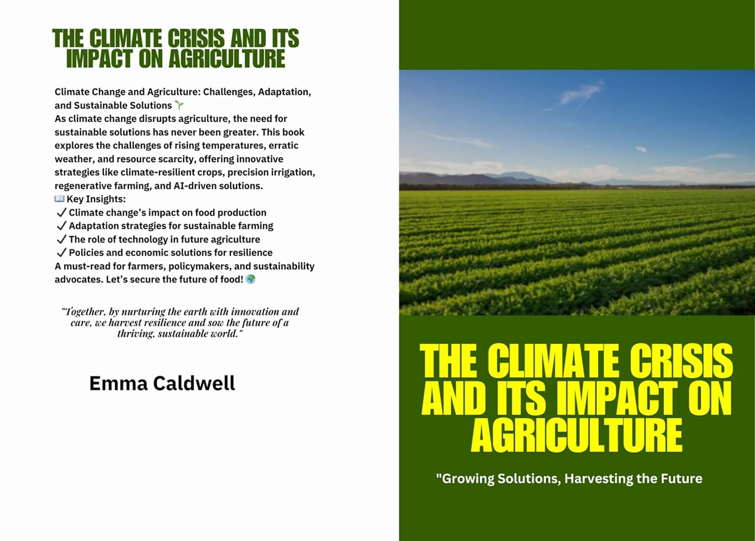 The Climate Crisis and Its Impact on Agriculture: Strategies for ...