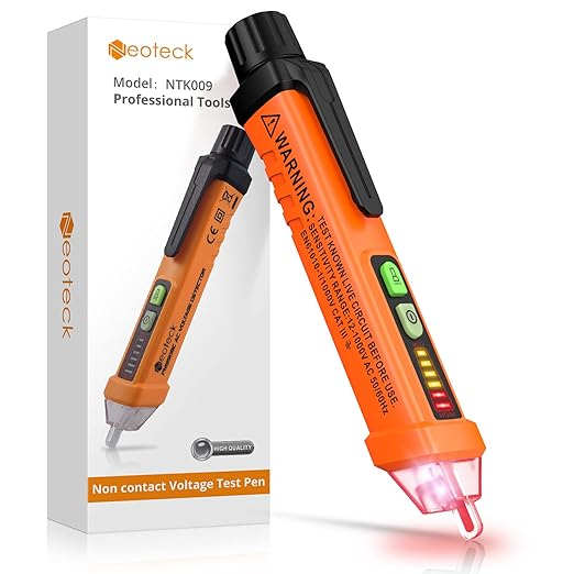 Neoteck Non-Contact Voltage Tester 12-1000V AC Voltage Detector Pen ...