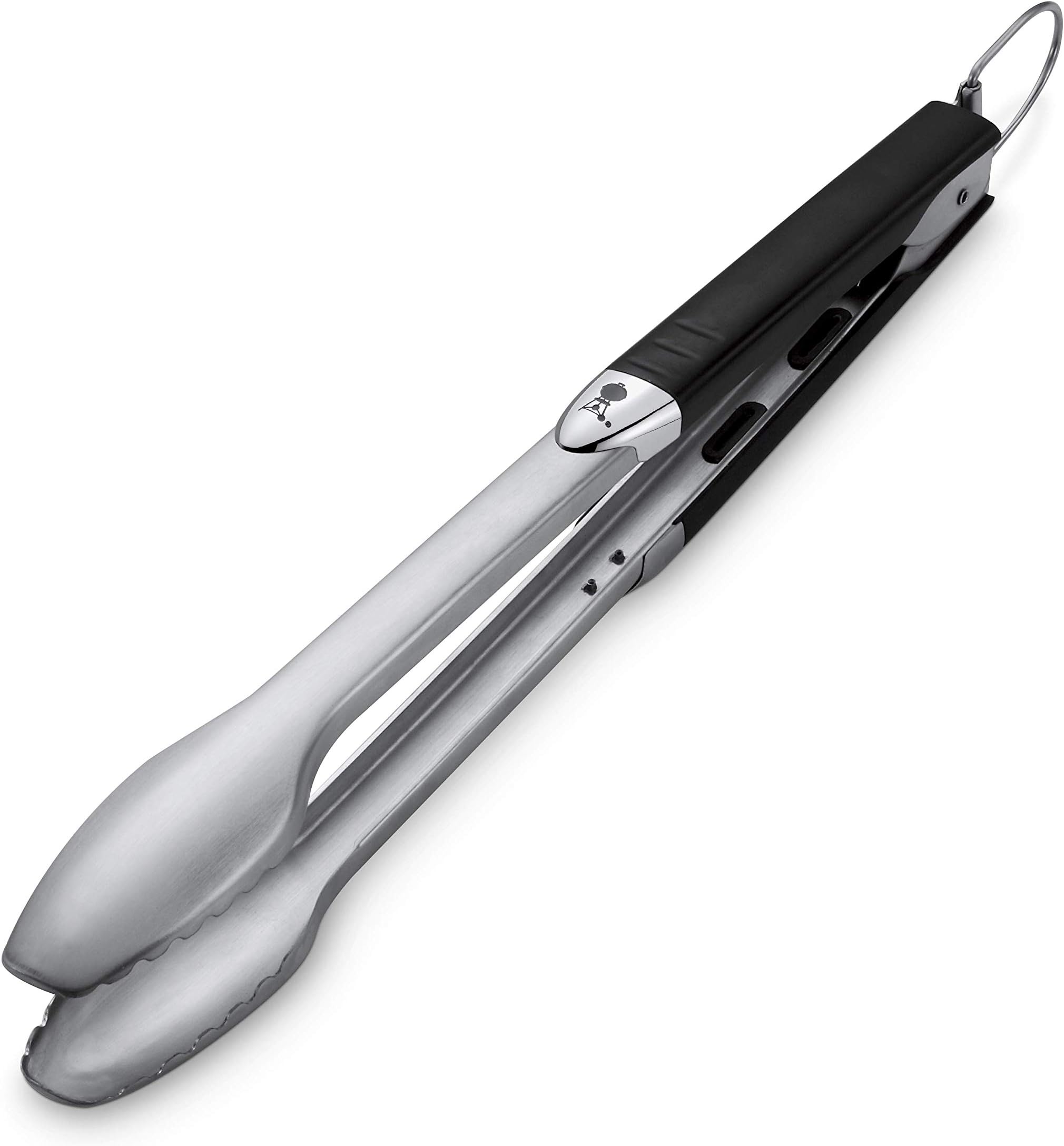 Amazon.com : Weber Precision Grill Tongs, 18 inch, Stainless Steel ...