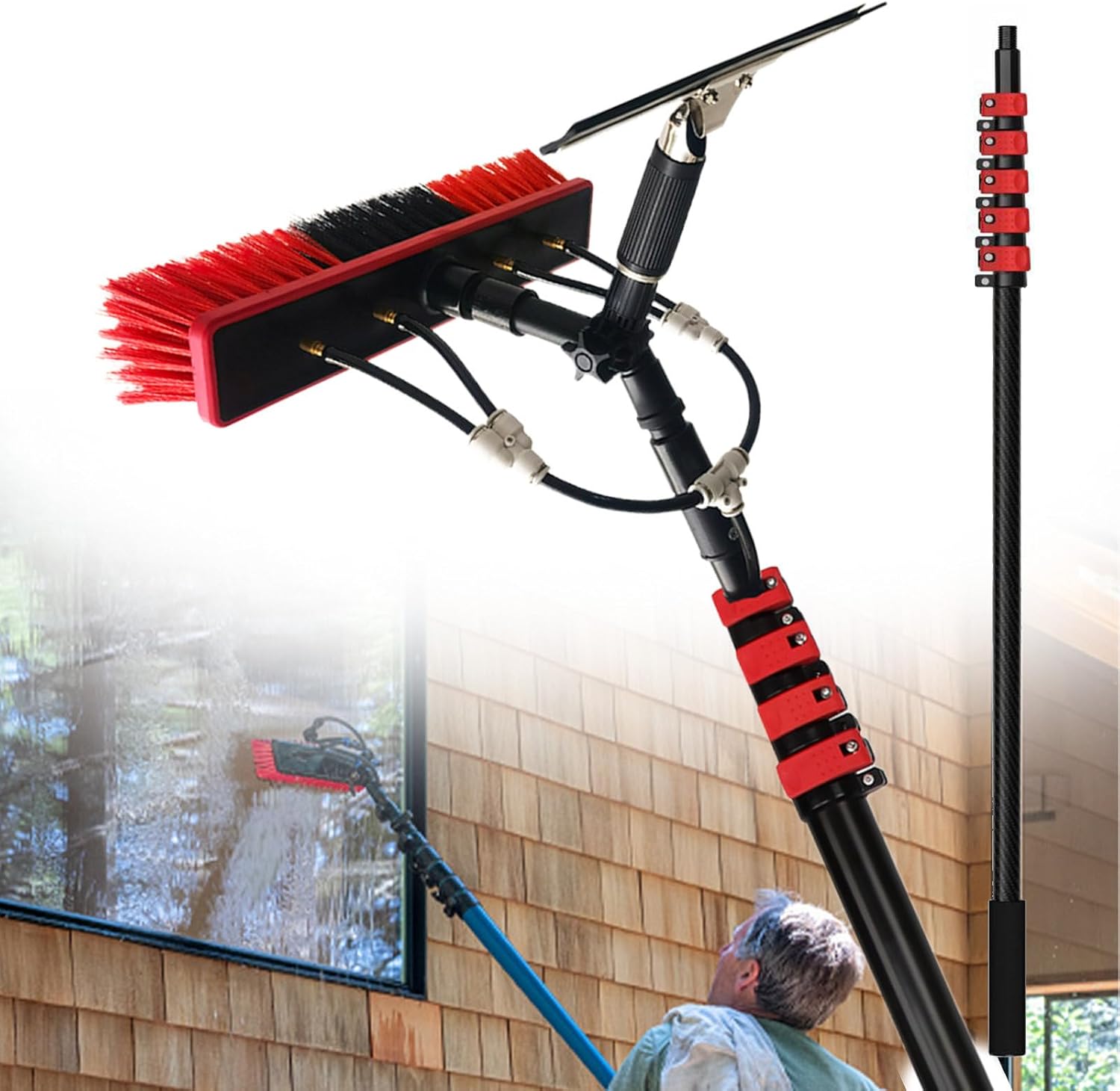 Amazon.com: Water Fed Pole Kit,Water Fed Cleaning System with Aluminum ...