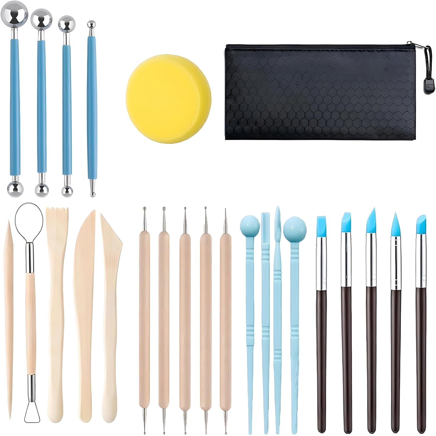 Wdmxszdq Polymer Clay Tools, 25PCS Clay Sculpting Tools, Pottery ...