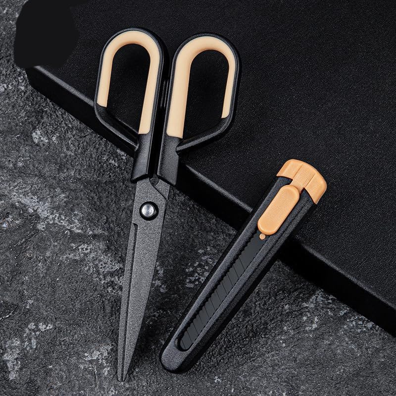 Amazon.com: Black Office Scissors 7 Inch All Purpose Sharp Scissor ...