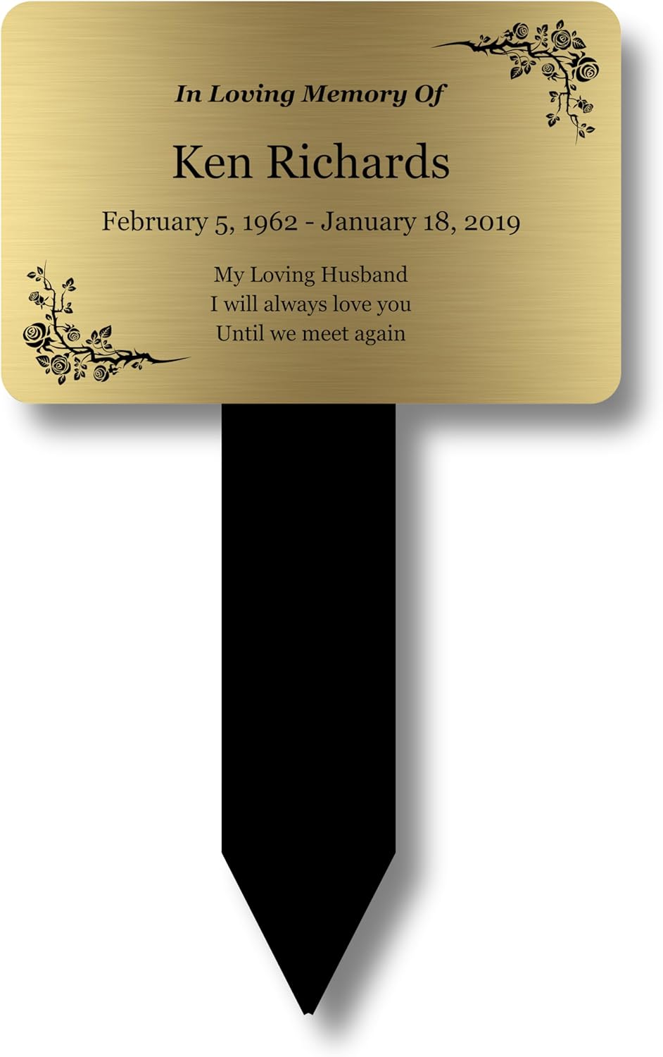 Amazon.com : Personalized Memorial Stake with Customizable Silver ...