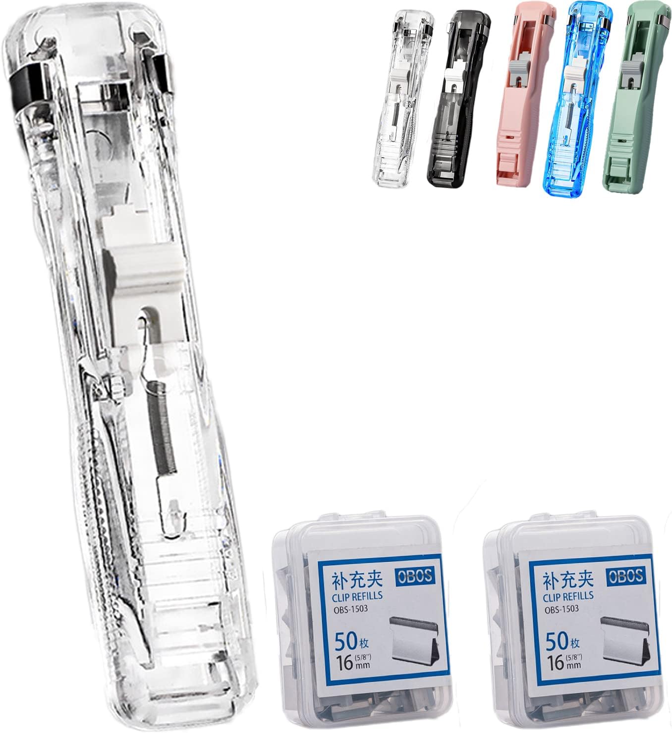 BOBT Reusable Creative Stapler, Stapleless Stapler, Push Stapler Set ...