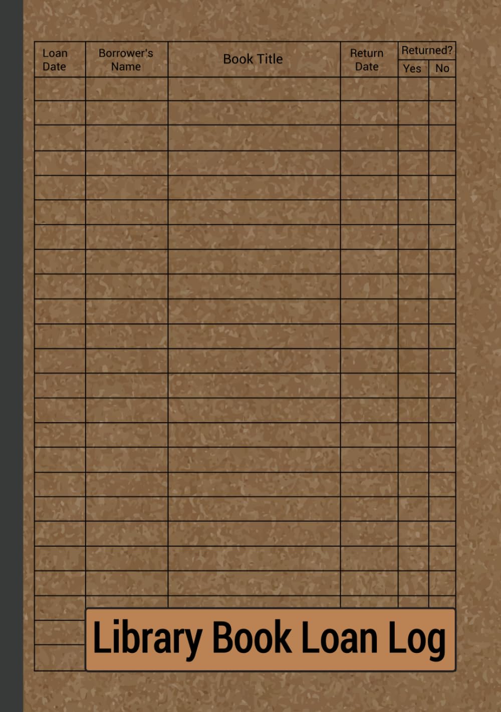 Amazon.com: Library Book Loan Log: Library Sign out Sheets Book Borrow ...