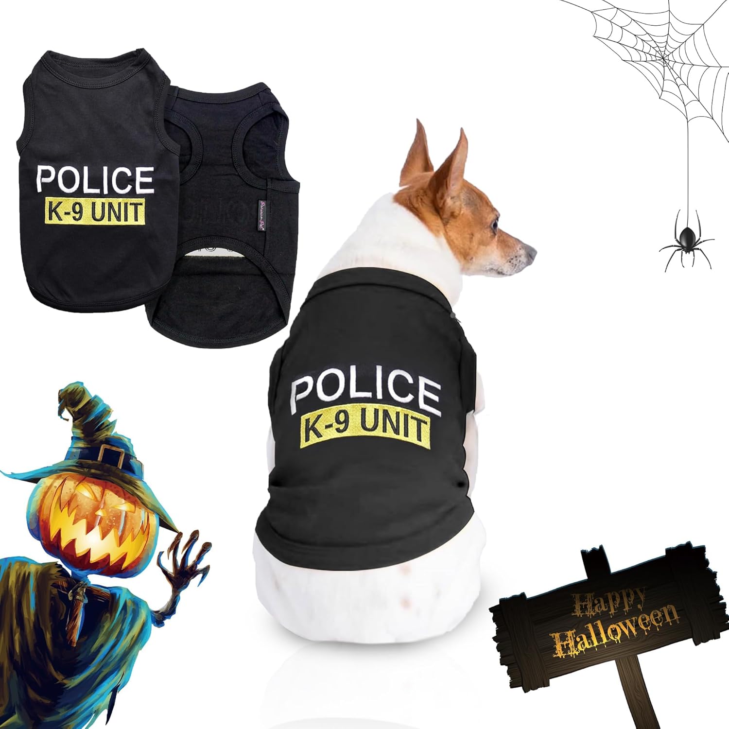 Amazon.com : Parisian Pet Police K9 Dog Costume - Dog K9 Halloween ...