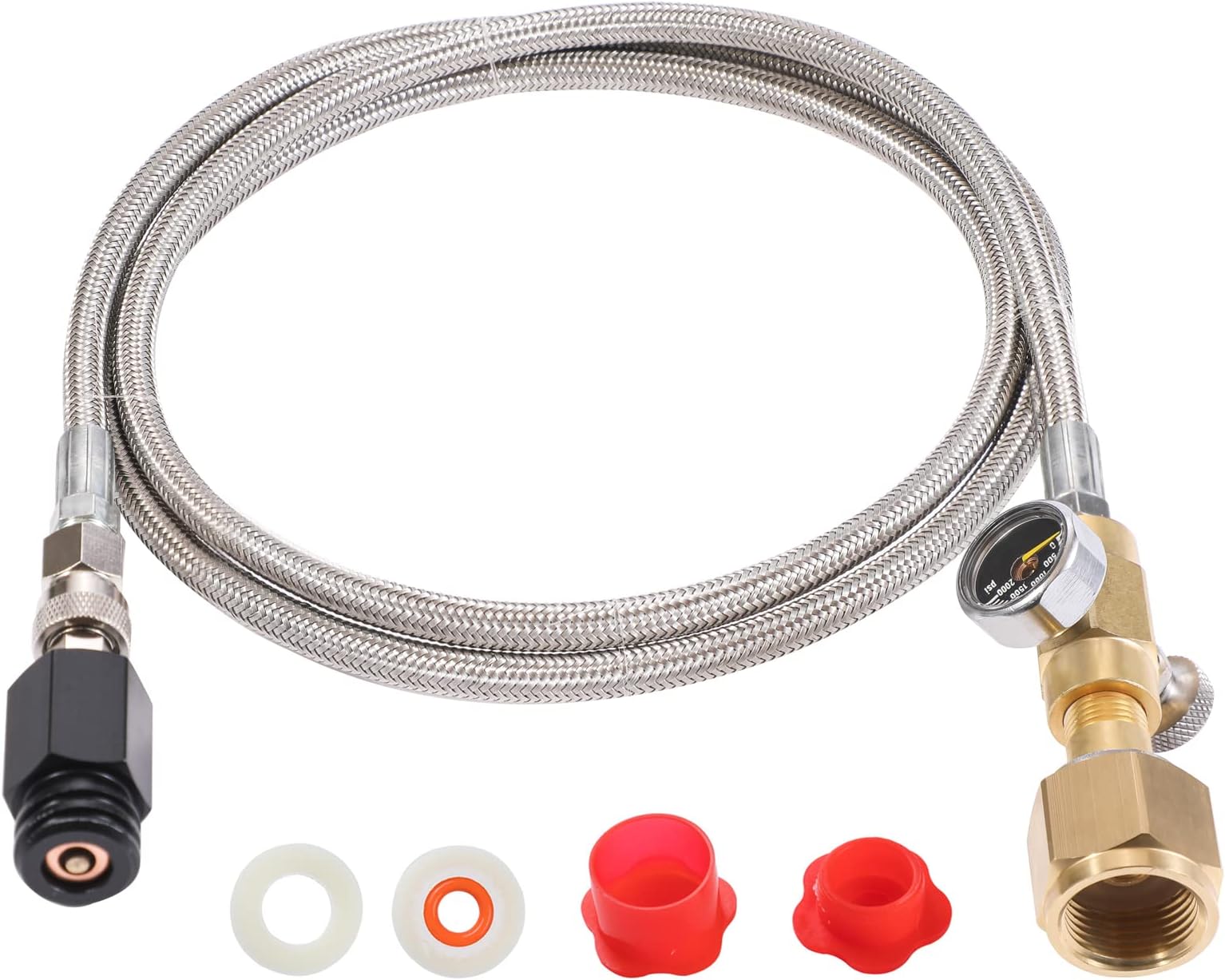 Amazon.com: Soda Machine CO2 Cylinder Refill Adapter Hose Soda Maker ...