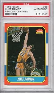 Kurt Rambis Los Angeles Lakers 1986 Fleer #89 Signed AUTOGRAPH - PSA ...