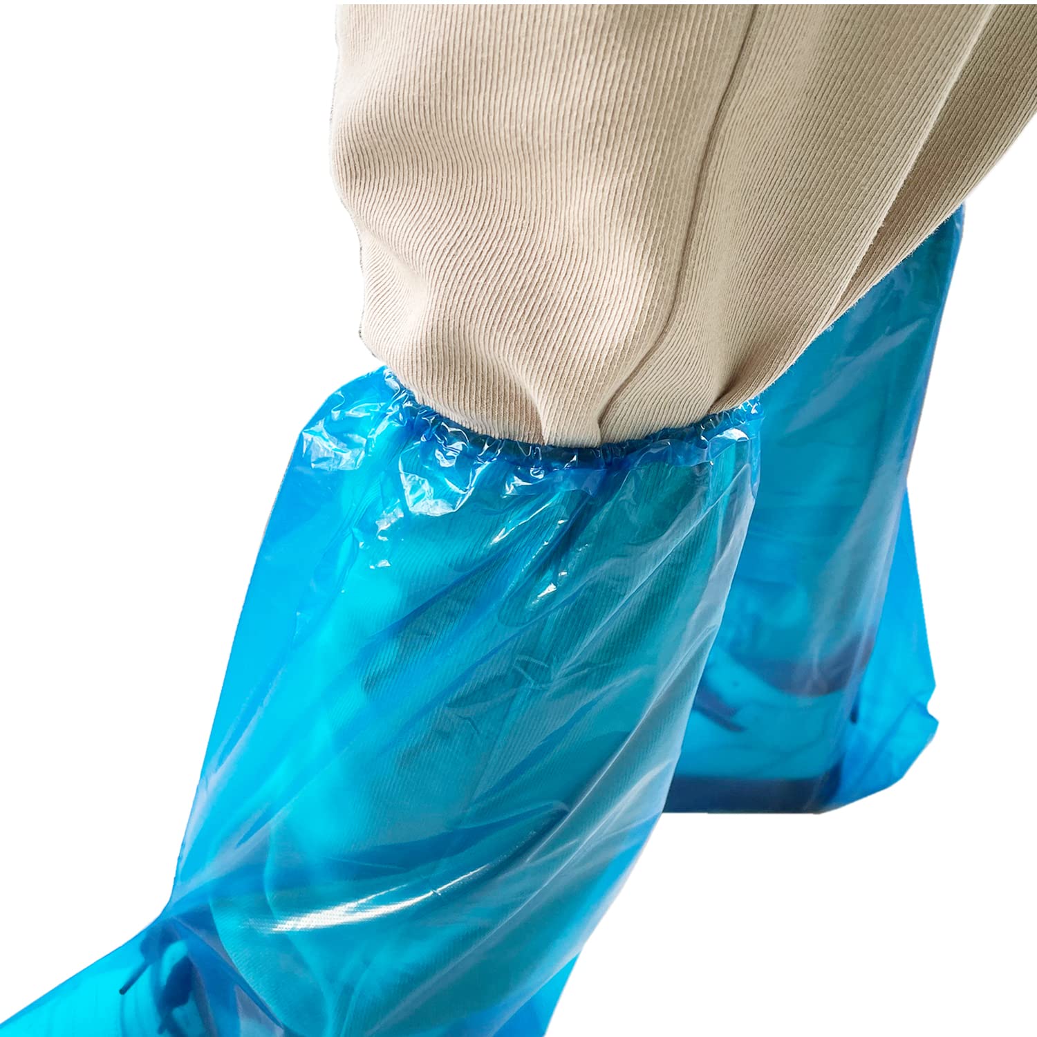 Yzurbu 50 Pcs (25 Pairs) Disposable Shoe Covers Non Slip Blue Rain ...