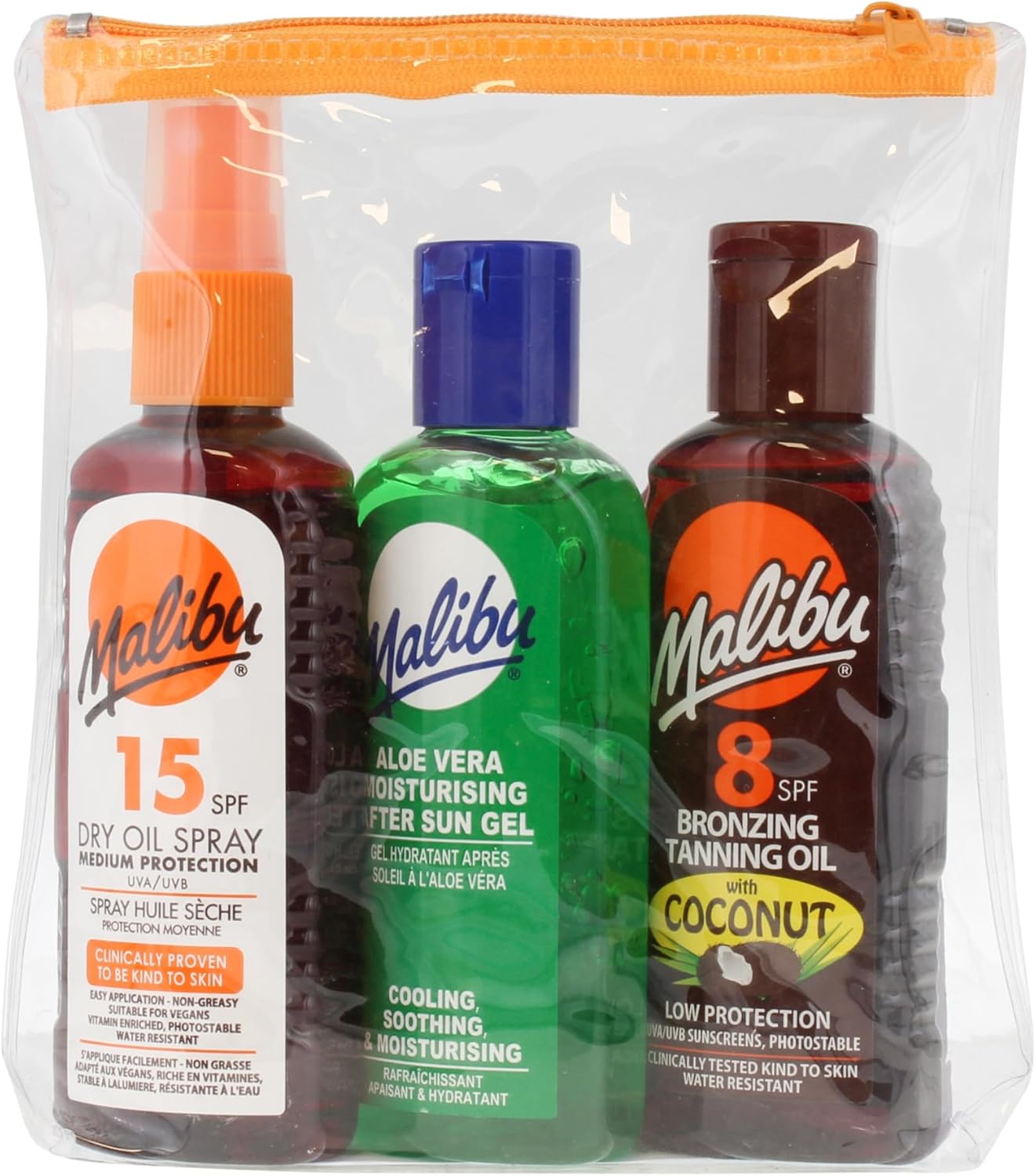 Malibu Sun Travel Tanning Essentials with Dry Oil Spray Medium ...