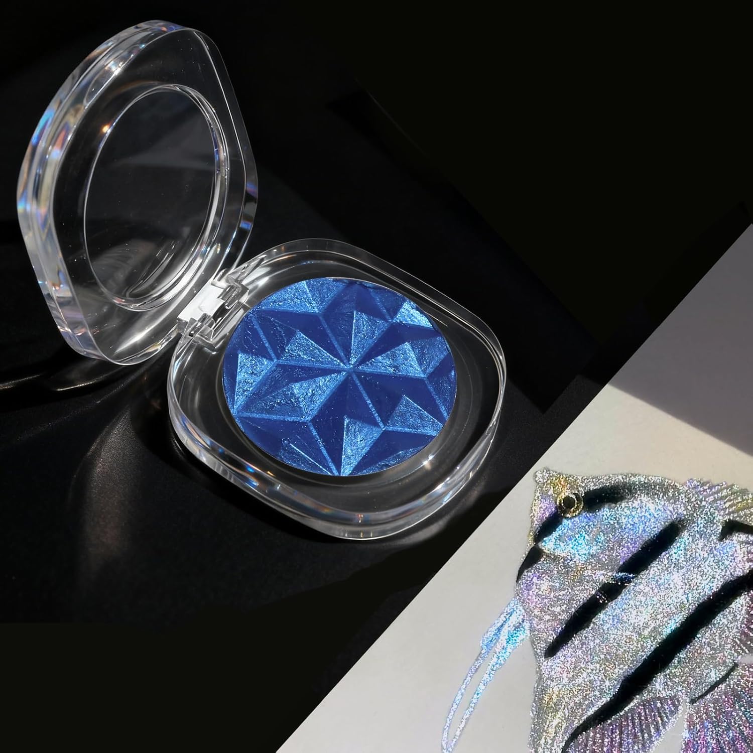 Amazon.com: AUK Blue Metallic Watercolor for Adult Artists ...