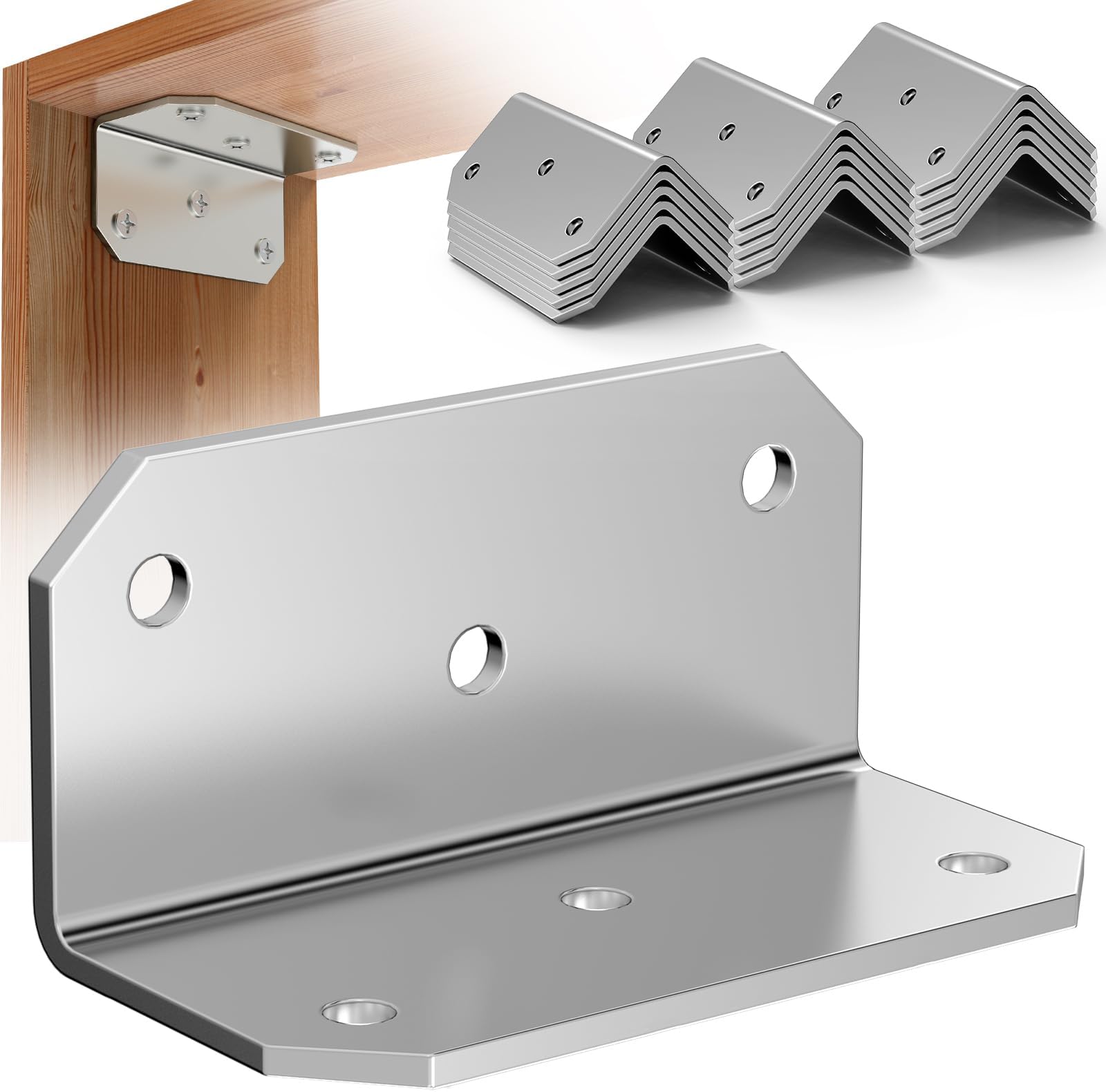 Amazon.com: LISHINE 16 PCS Black L Brackets for Wood, 4" x 4" Corner ...