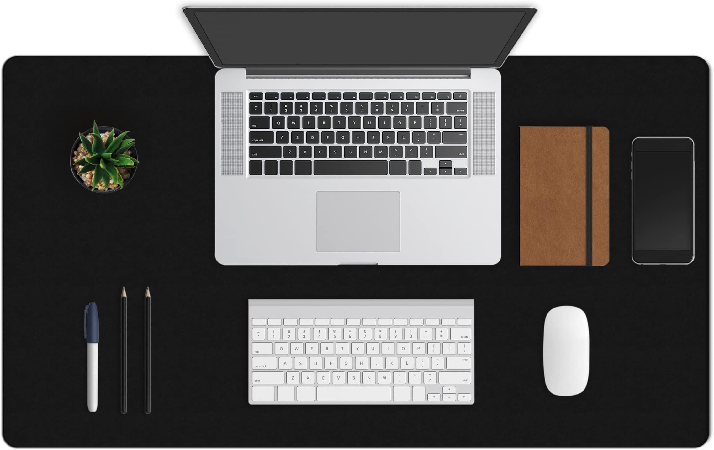 Amazon.com : ZBRANDS Leather Desk Mat for Keyboard and Mouse 36" x 20 ...