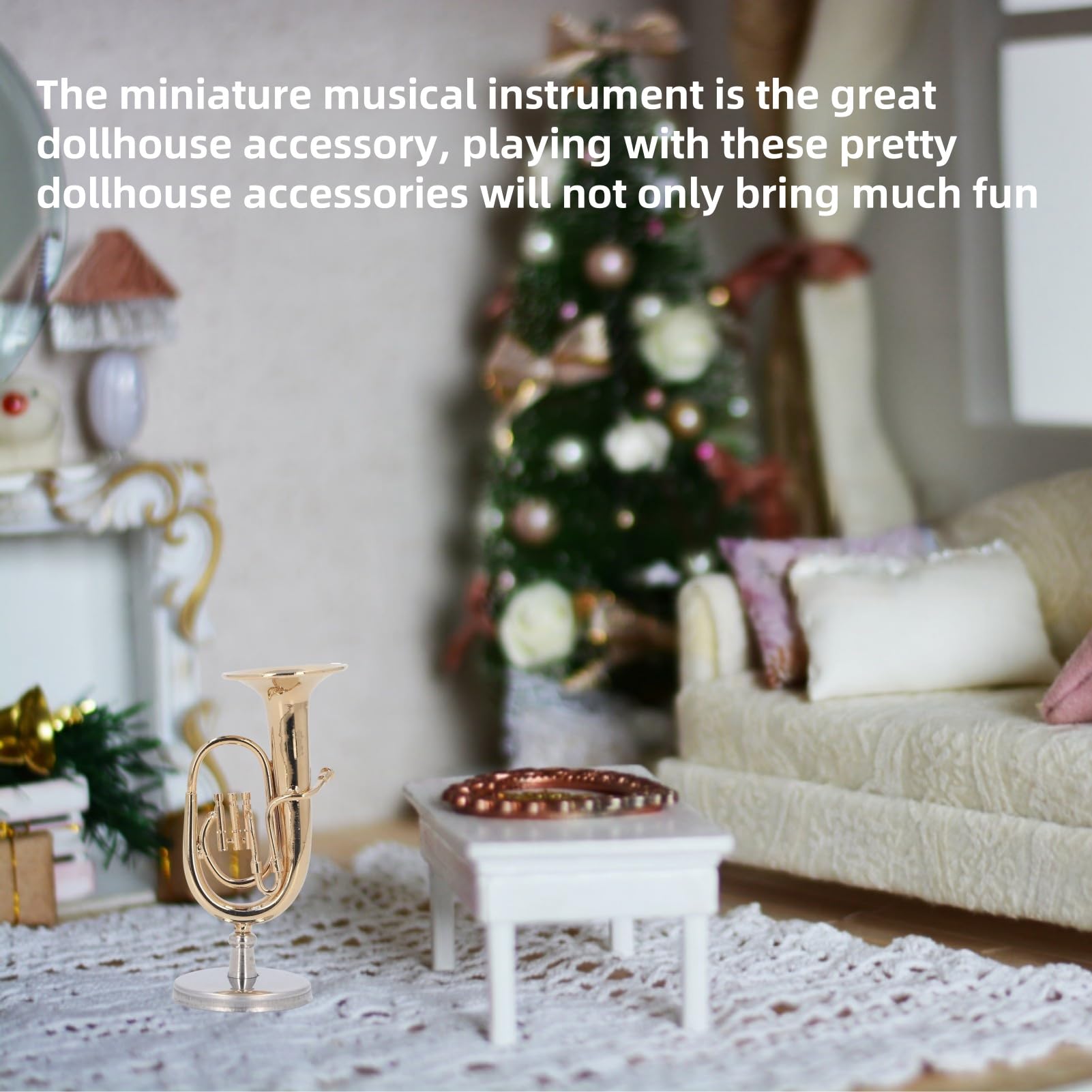 Snapklik.com : Mini Tuba Model, Brass Gold Plated Euphonium Miniature ...