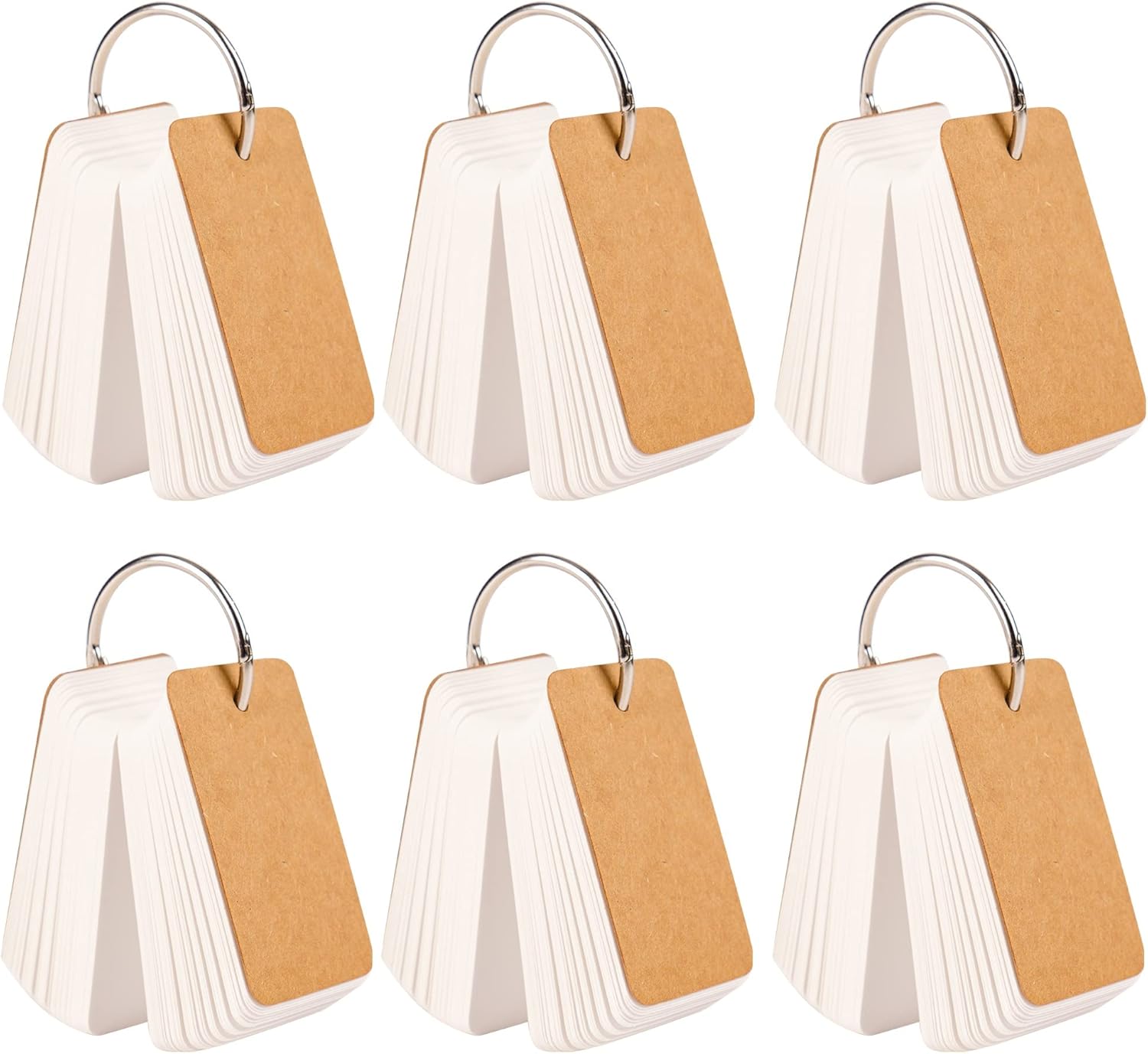 Gydandir 6 Pack 600 Pcs Flash Cards, Easy Flip Revision Cards, Blank ...