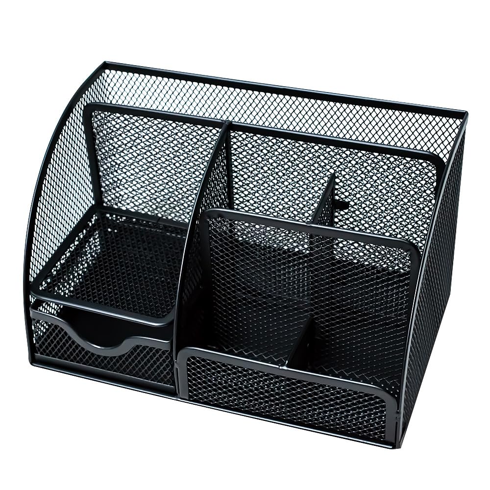 Desk Organizer with Drawer and Multi-Compartment Design for Office ...