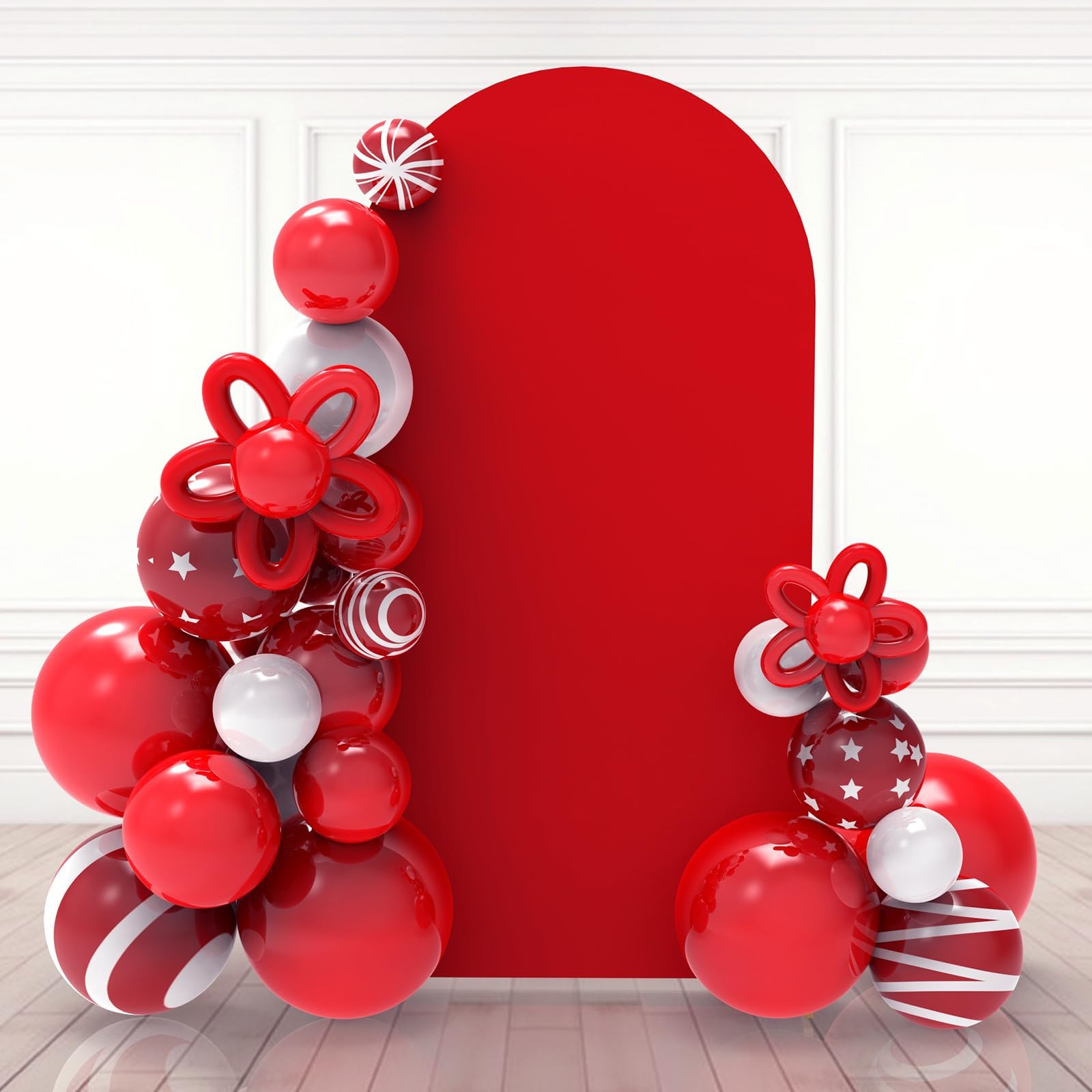 Amazon.com : Glitter Arch Backdrop Cover 6.6Ft Red Wedding Arch Cover ...