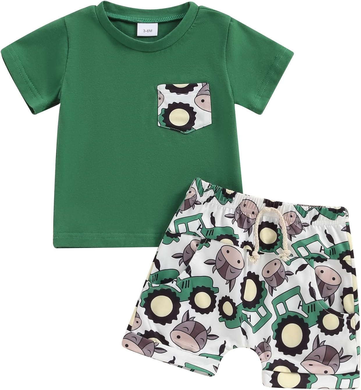 Amazon.com: Toddler Country Western Baby Boy Clothes Farm Solid Color ...