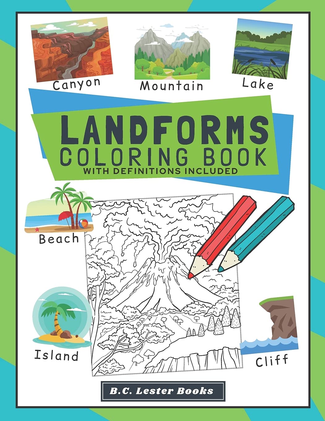 Buy Landforms Coloring Book With Definitions Included: Teach Kids About ...