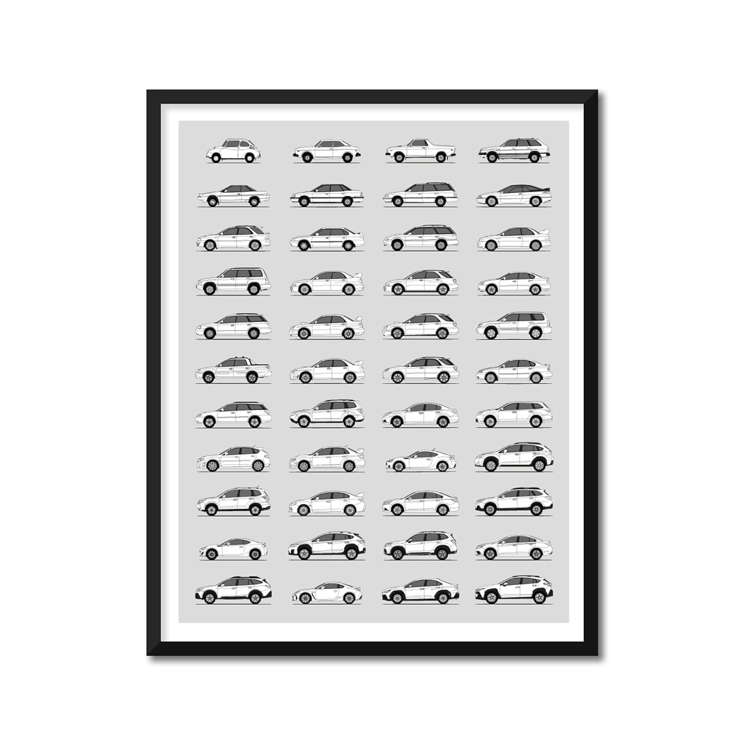 Amazon.com: Subaru Inspired Poster Print Wall Art Handmade Decor of the ...