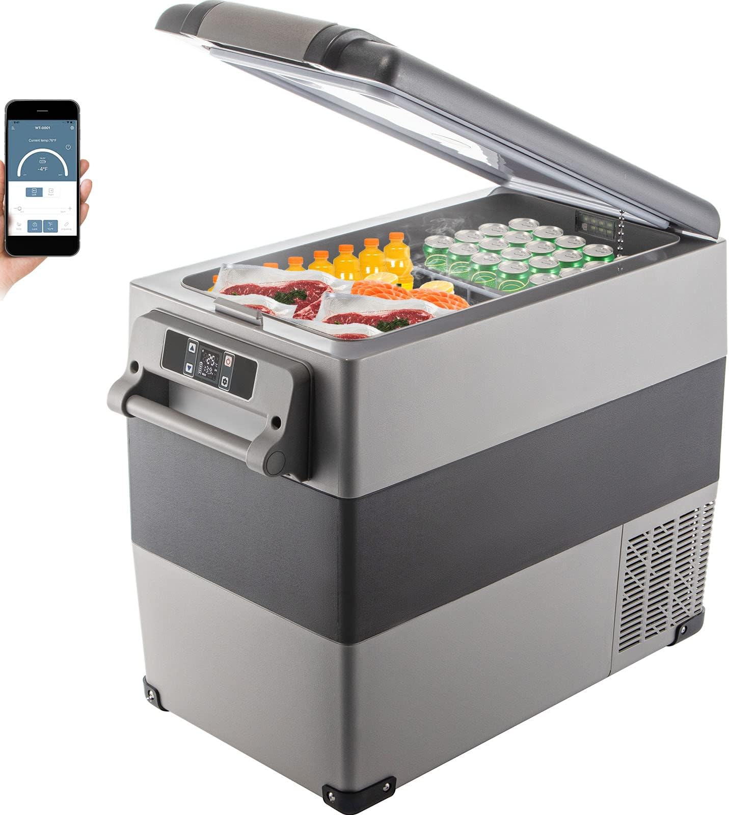 Amazon.com: VEVOR 12 Volt Refrigerator, 58 Qt Car Refrigerator, Dual ...