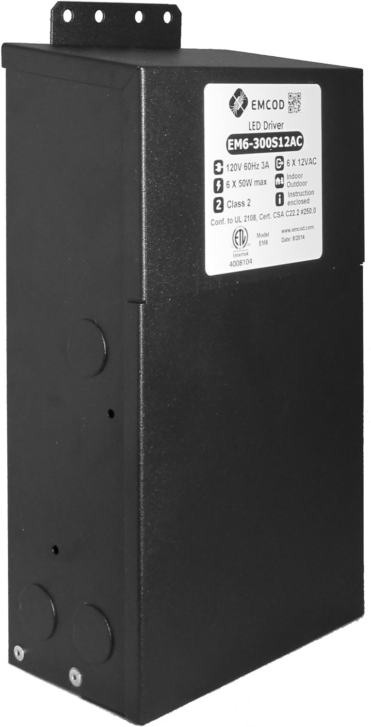 EMCOD LED Driver EM6-300S12DC, EM Multi Circuit Series, 300W, 6 X 12V ...