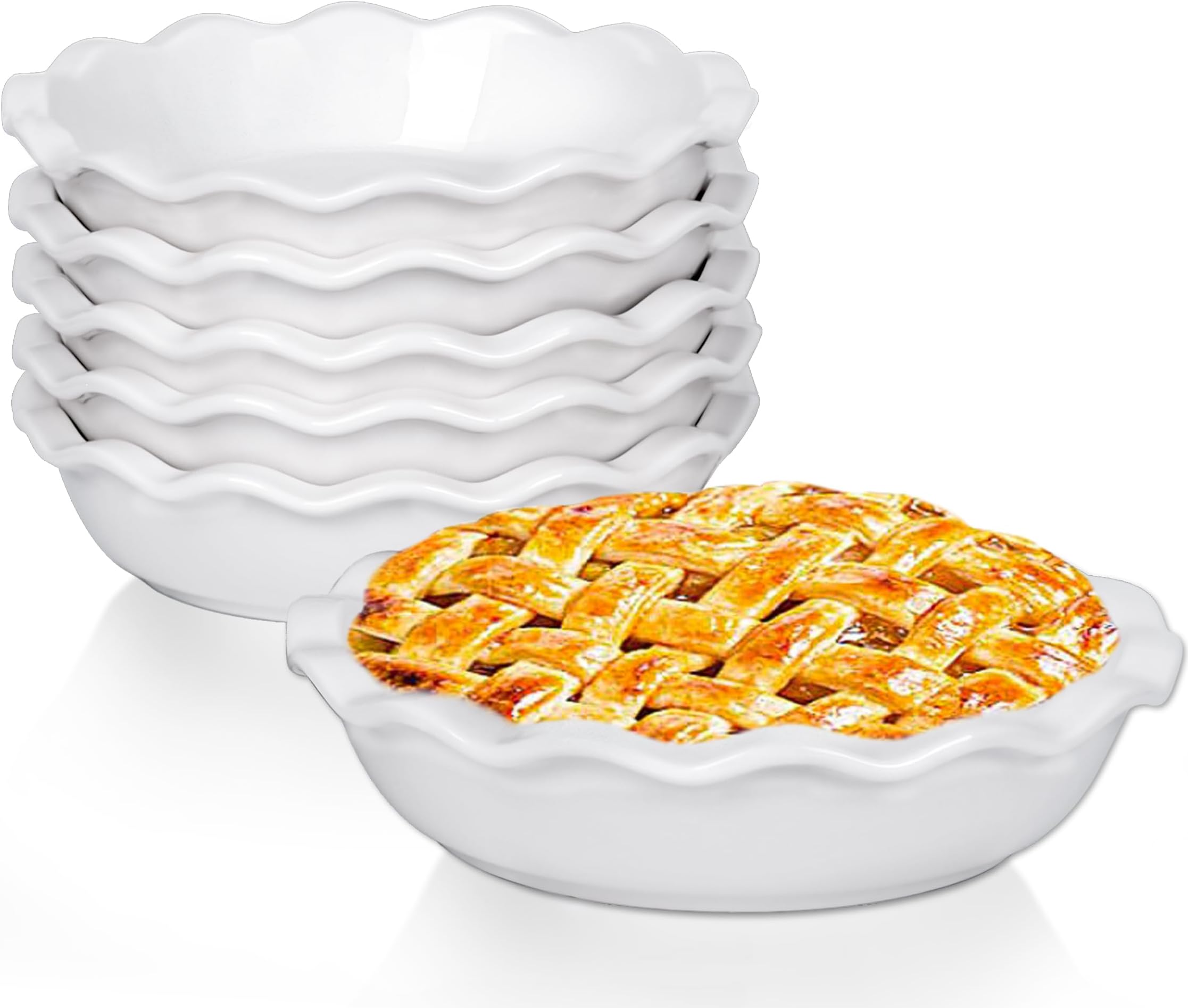 Amazon.com: Anchor Hocking Oven Basics 6-Inch Mini Pie Plate, Set of 6