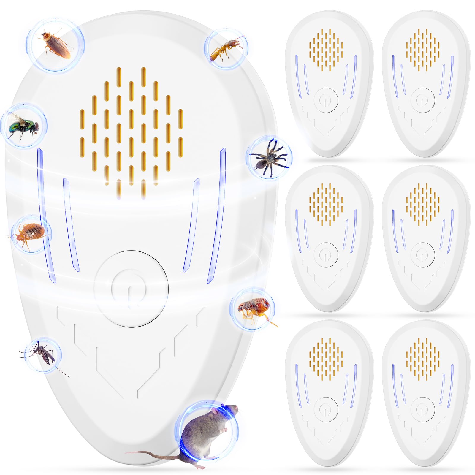 Amazon.com: Ultrasonic Pest Repellent Indoor 6 Packs, Ultrasonic ...
