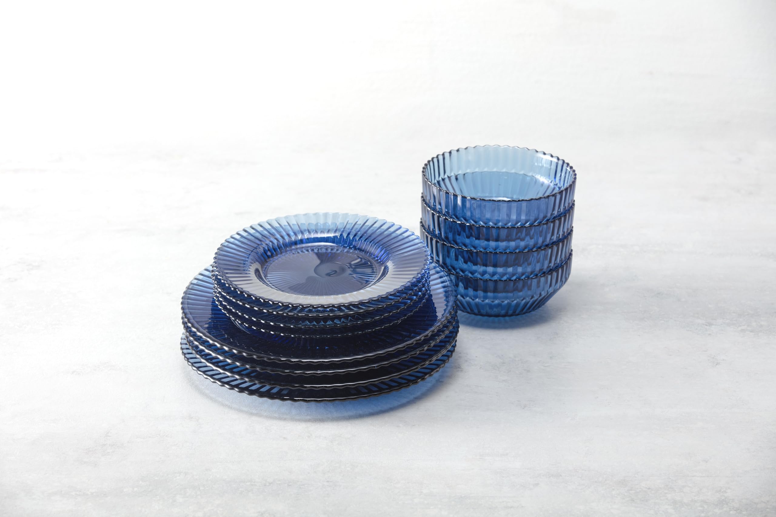 Snapklik.com : Fortessa Archie Glass 12 Piece Dinnerware Set
