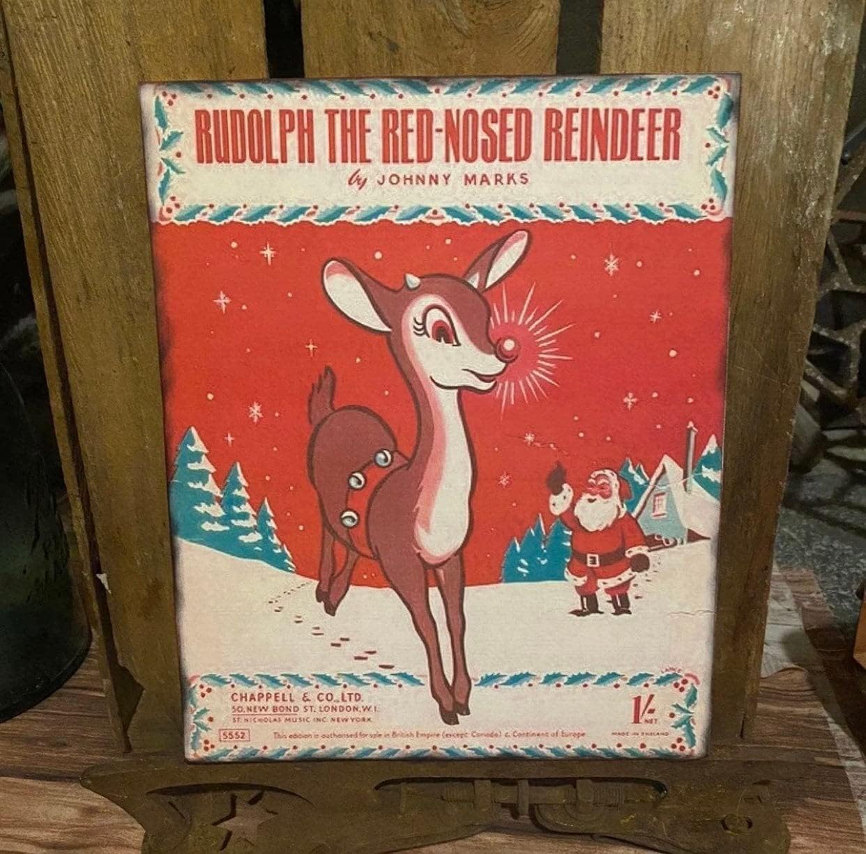 Amazon.com: QISPIOD Rudolph The Red Nosed Reindeer Sign,Christmas ...