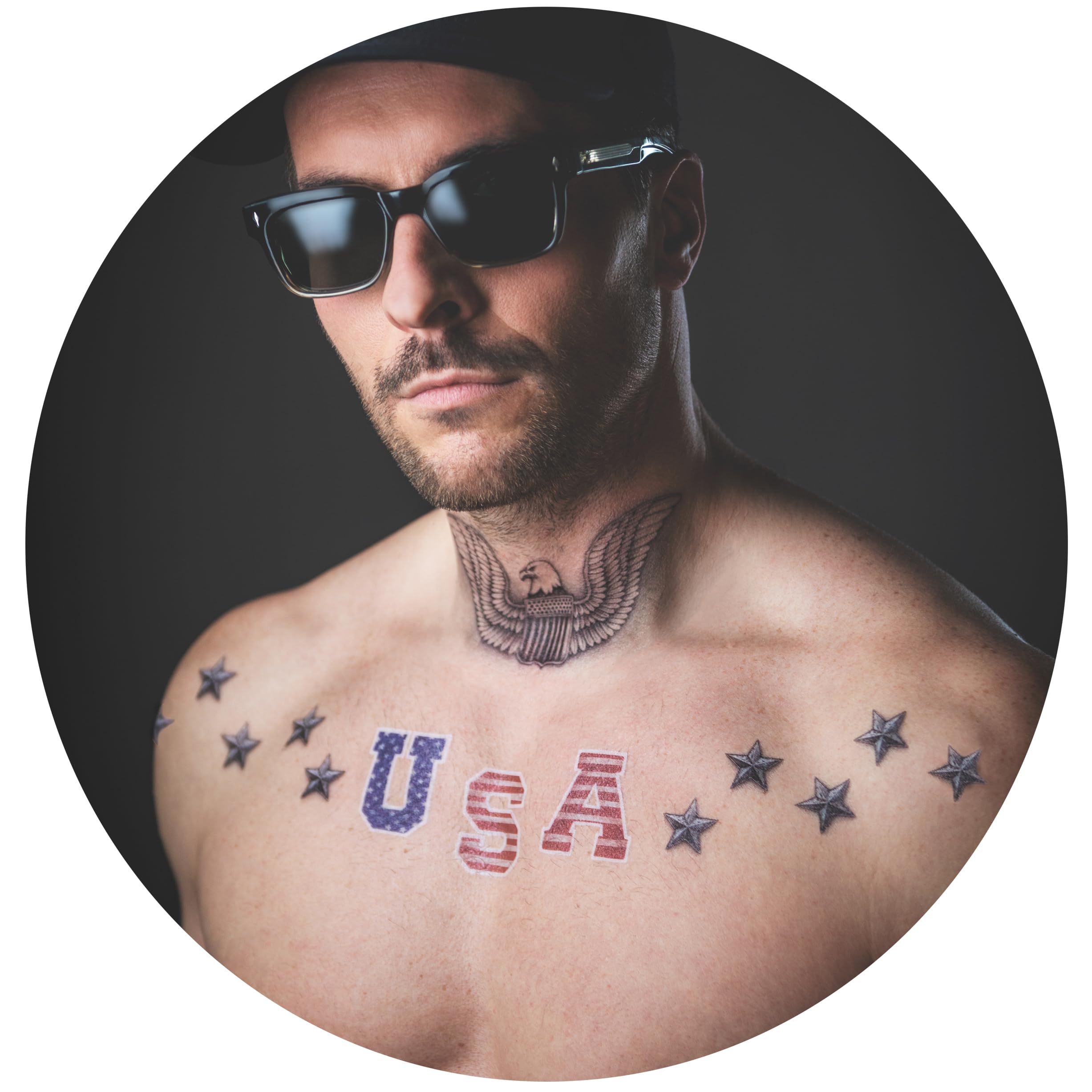 Team Usa Face Tattoos QTBIUQ American Flag Party Temporary Tattoo 8